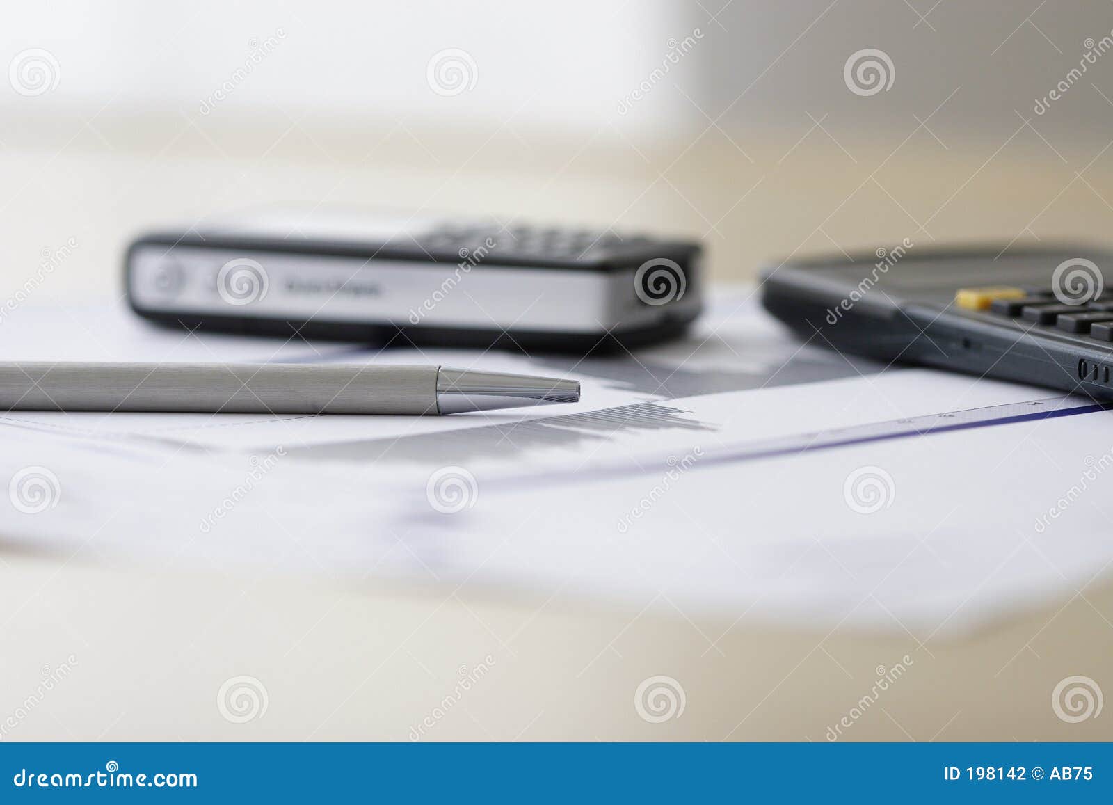 Business objects stock photo. Image of calculator, newspaper - 198142