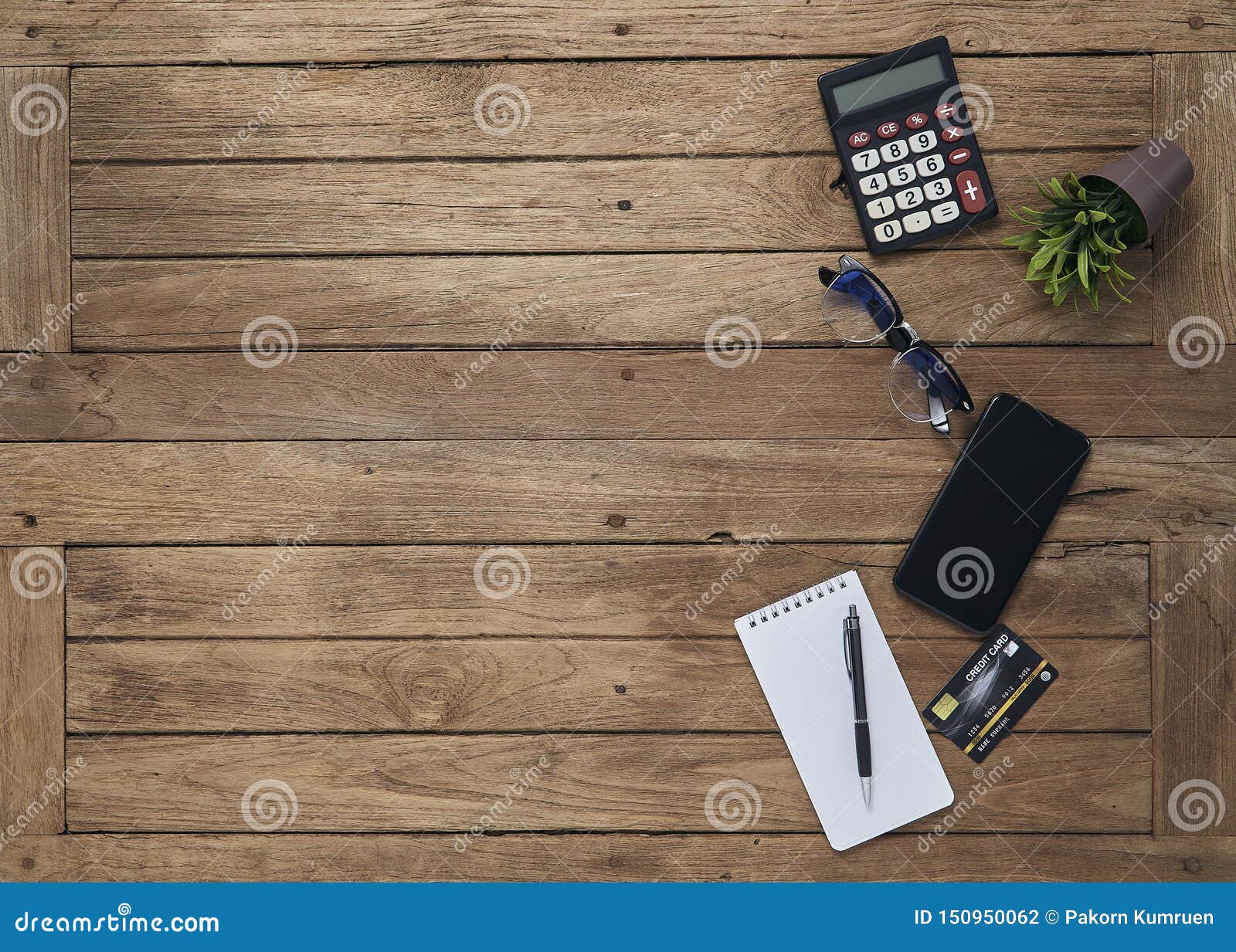 Business Objects Office on Desk Table Stock Photo - Image of empty ...