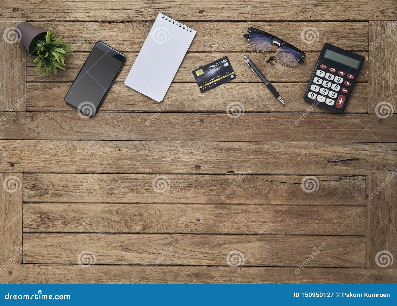 Business Objects Office on Desk Table Stock Image - Image of mockup ...