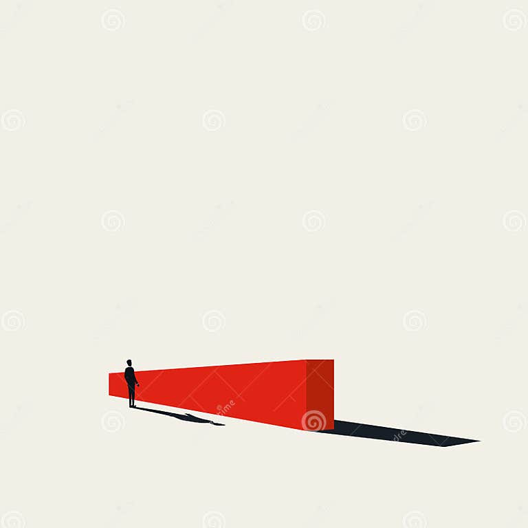 Business Obstacle Vector Concept with Businessman Standing in Front of ... Business Obstacle Vector Concept with Businessman Standing in Front of ...