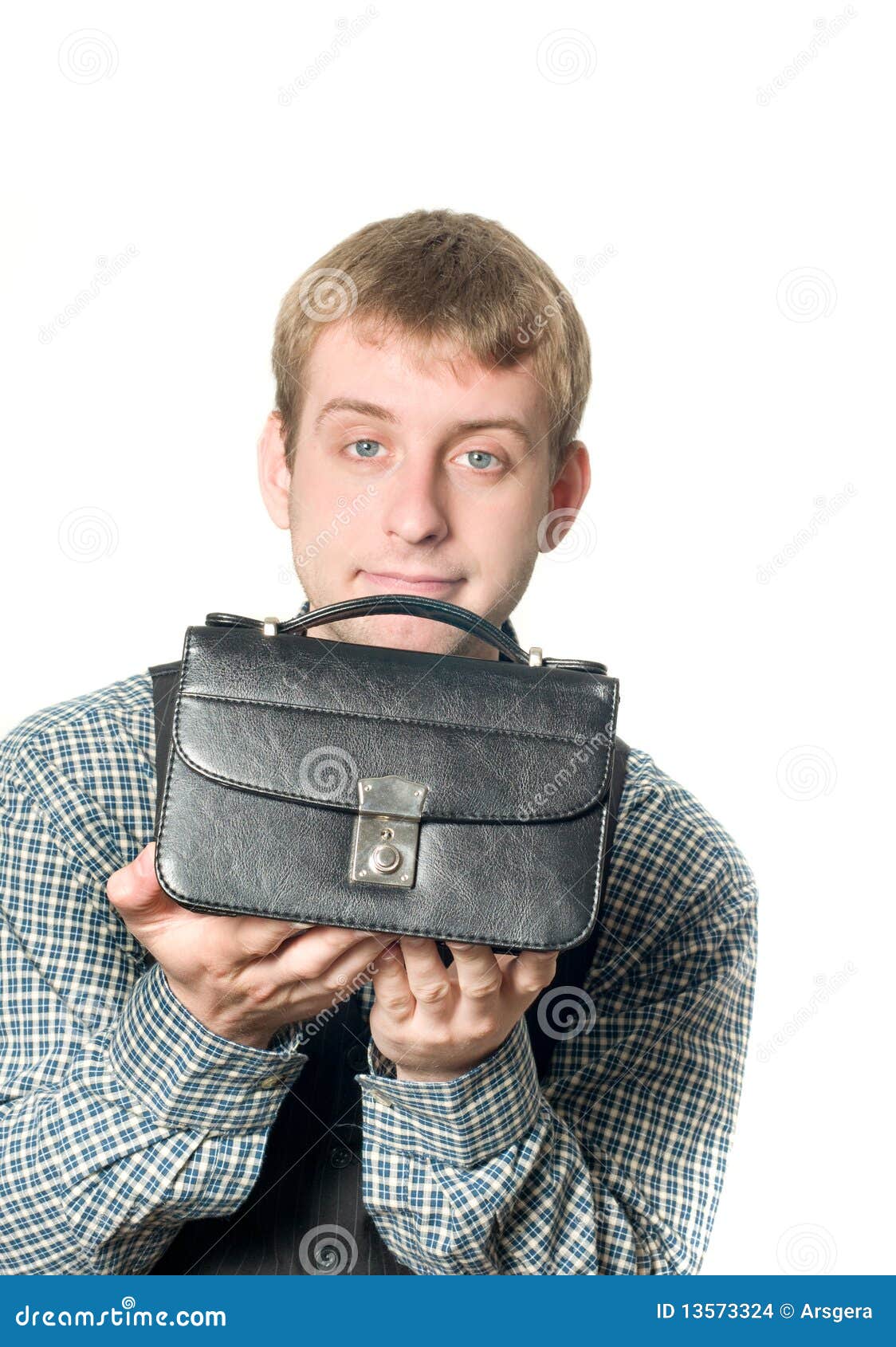 Business Offer - Man with Handbag Stock Photo - Image of funny, handbag ...