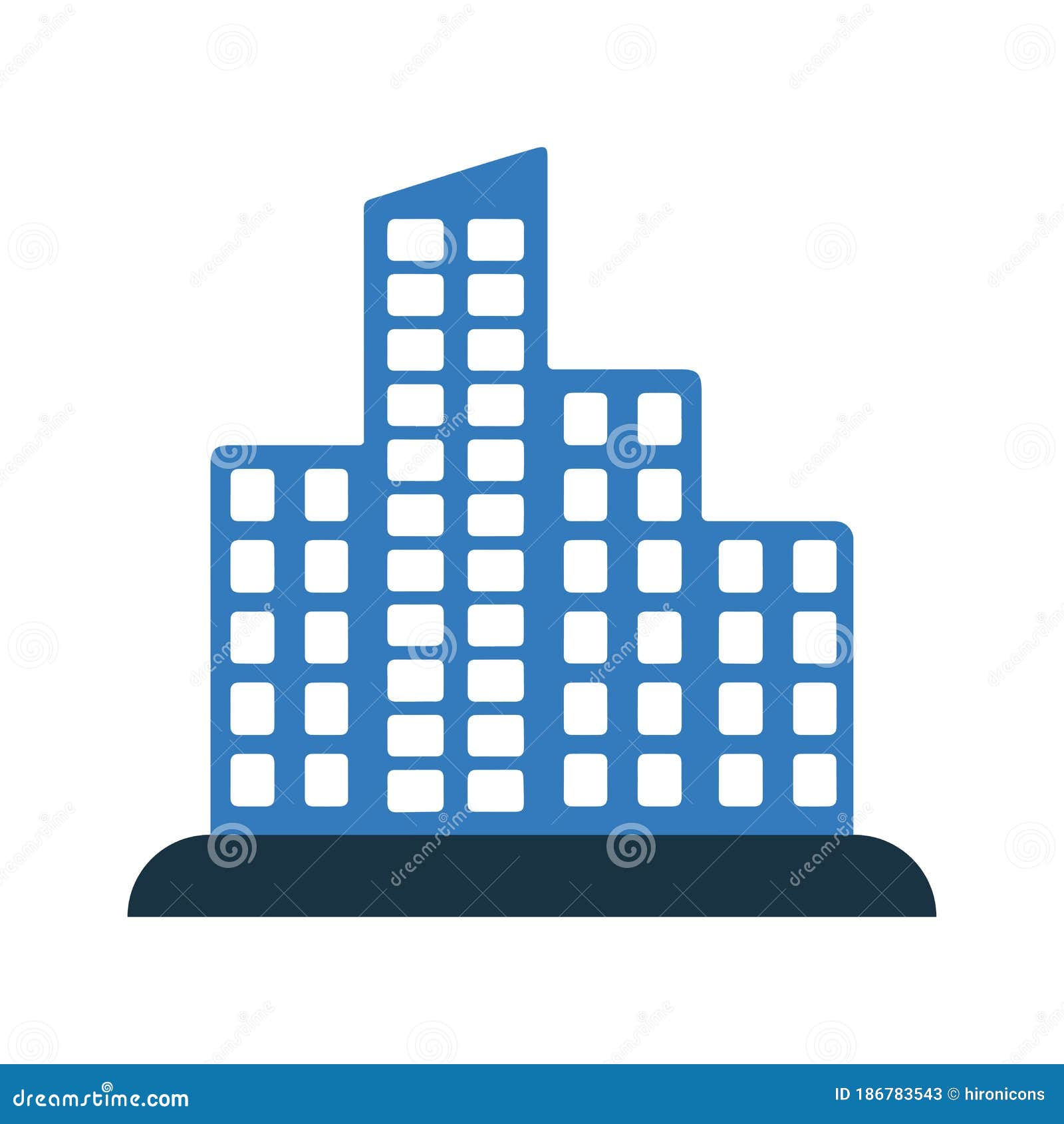 Business Office Building Icon Stock Vector - Illustration of real ...