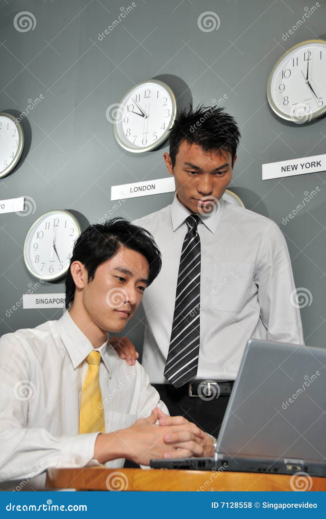 Business Office with Clock 120 Stock Photo - Image of economy, japan ...