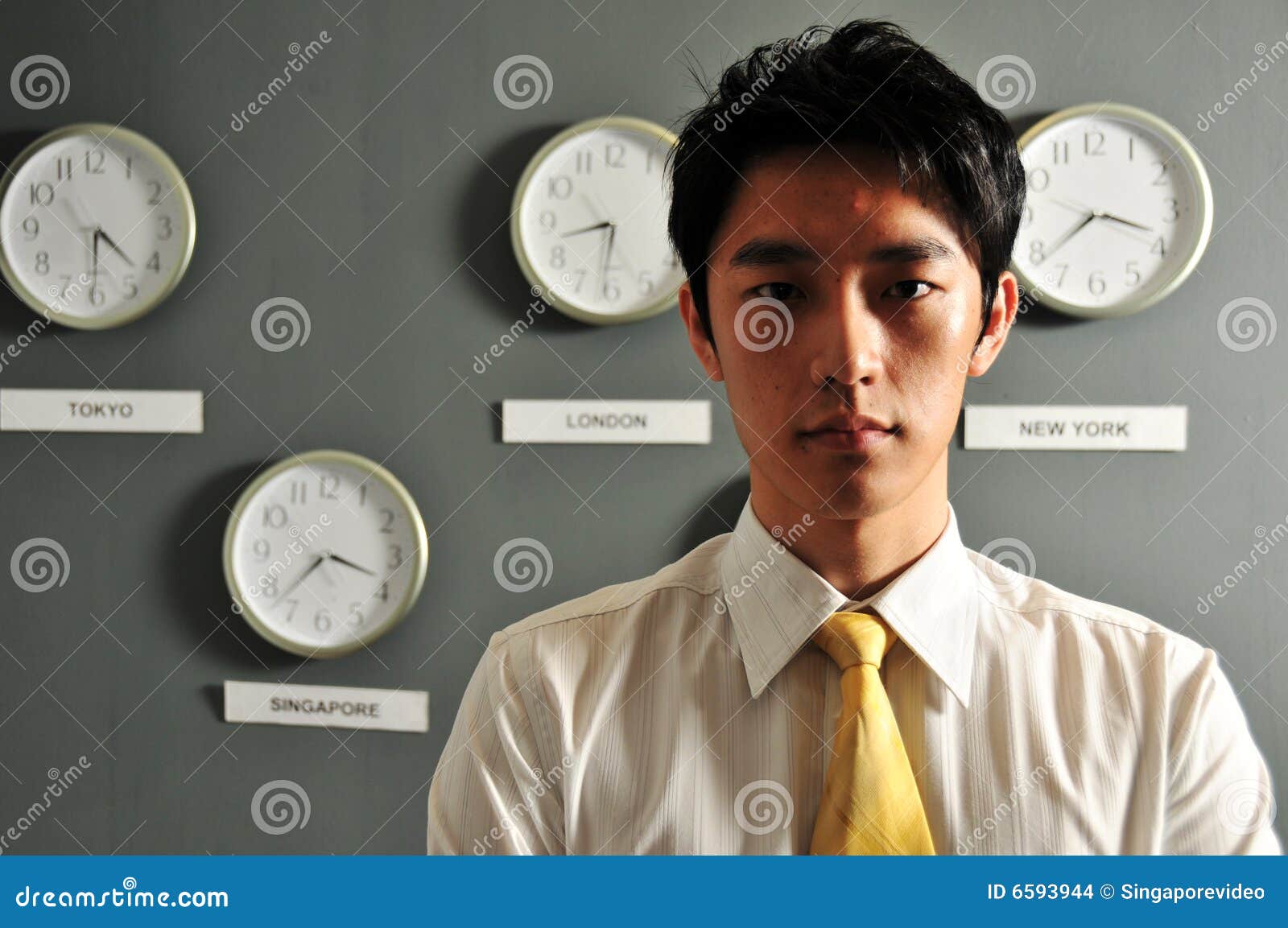 Business Office with Clocks - 5 Stock Photo - Image of male, thailand ...