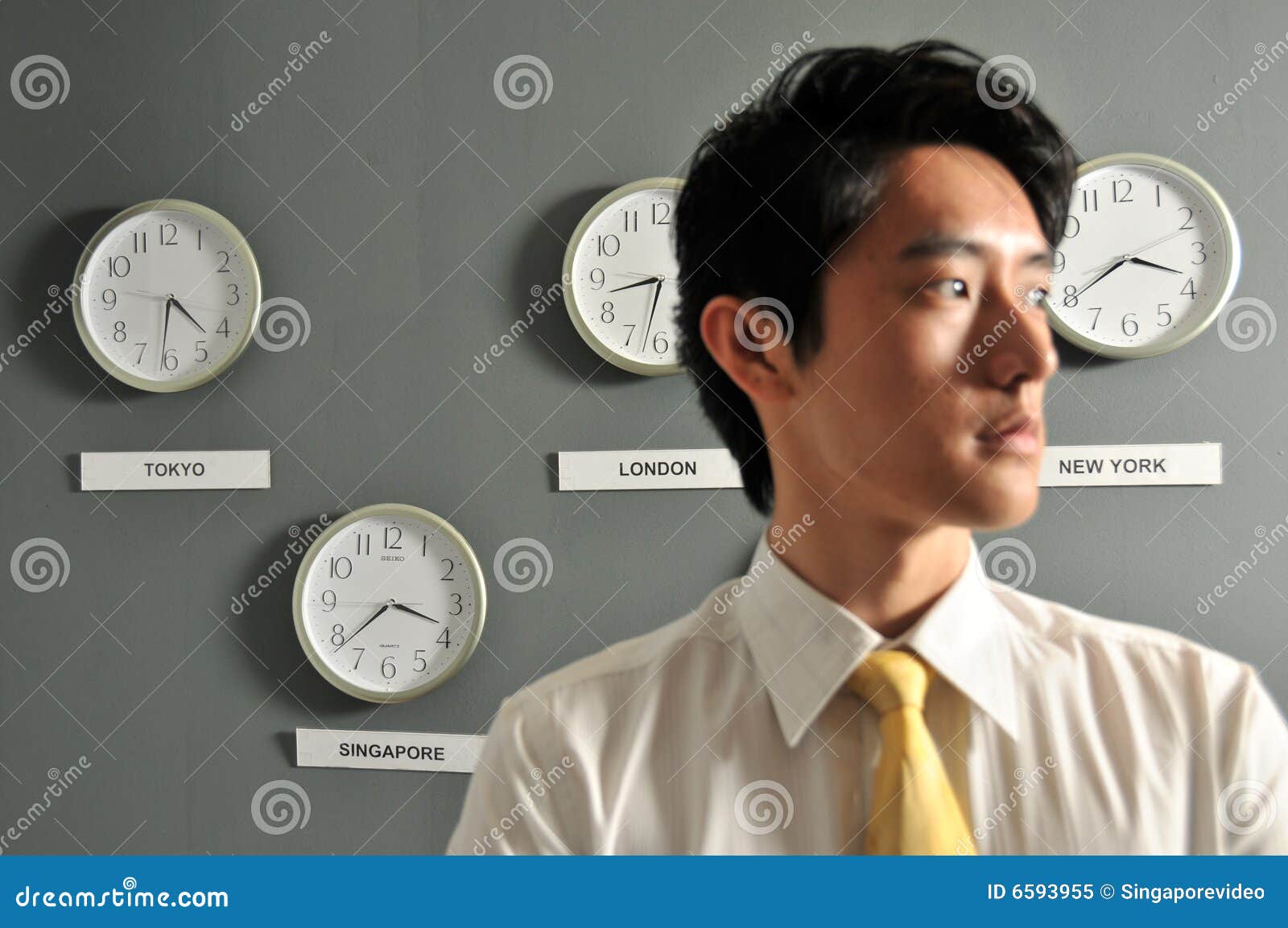 Business Office with Clocks - 7 Stock Image - Image of business, thai ...