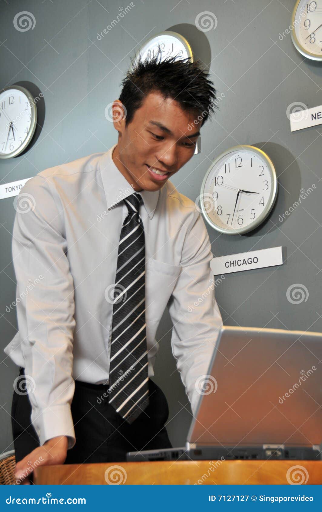 Business Office with Clocks 78 Stock Image - Image of business ...