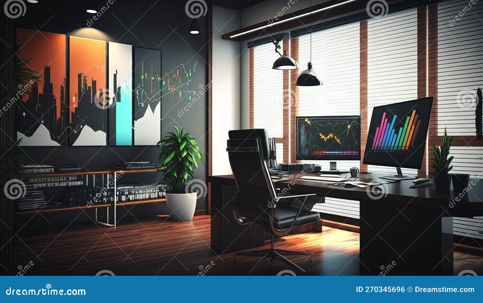 Business Office Design Background. UI UX Design Stock Illustration ...