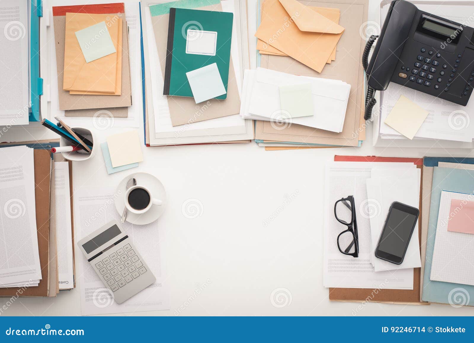 Business office desktop stock photo. Image of banner - 92246714