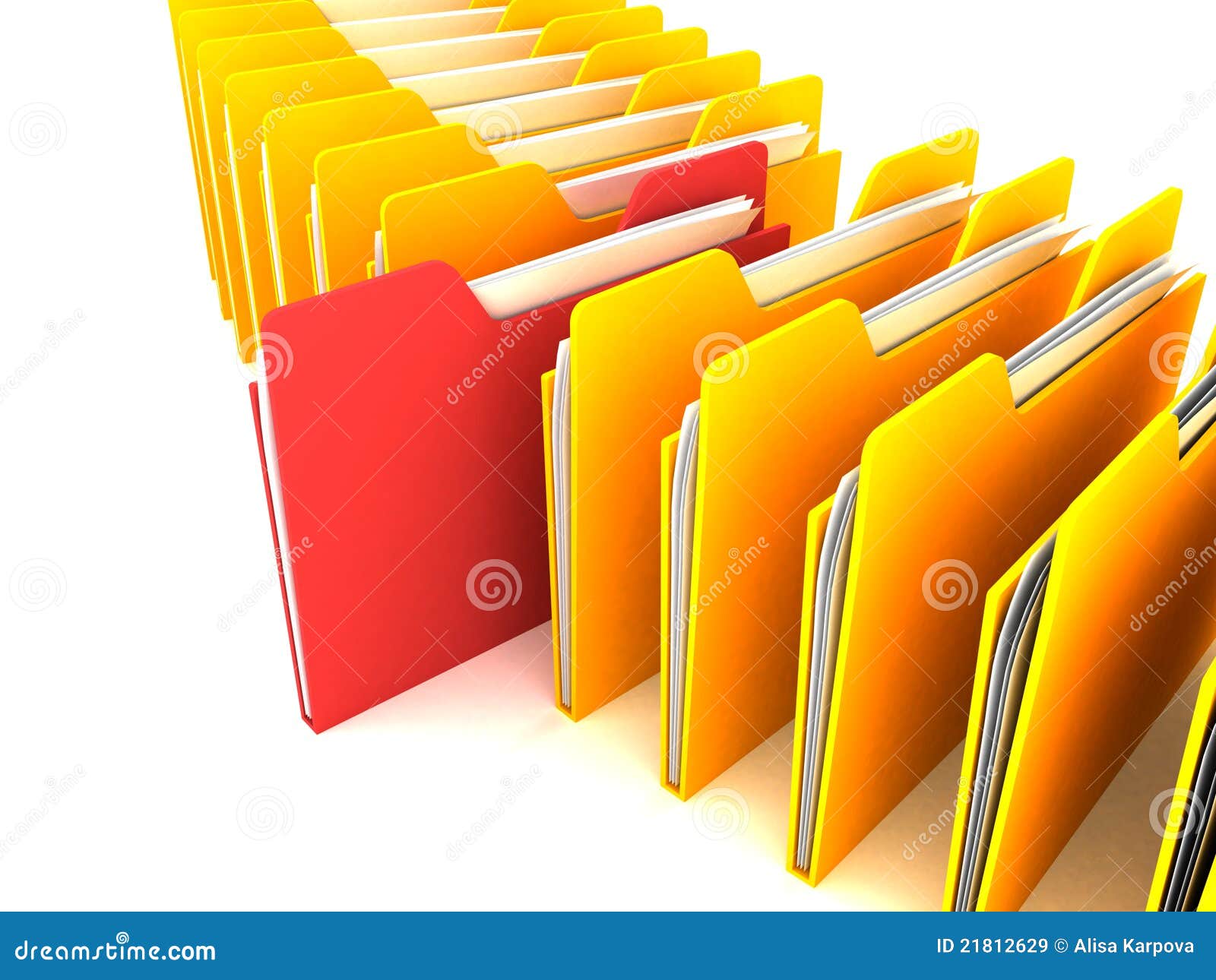 Business Office Folders Info Search Stock Illustration - Illustration ...