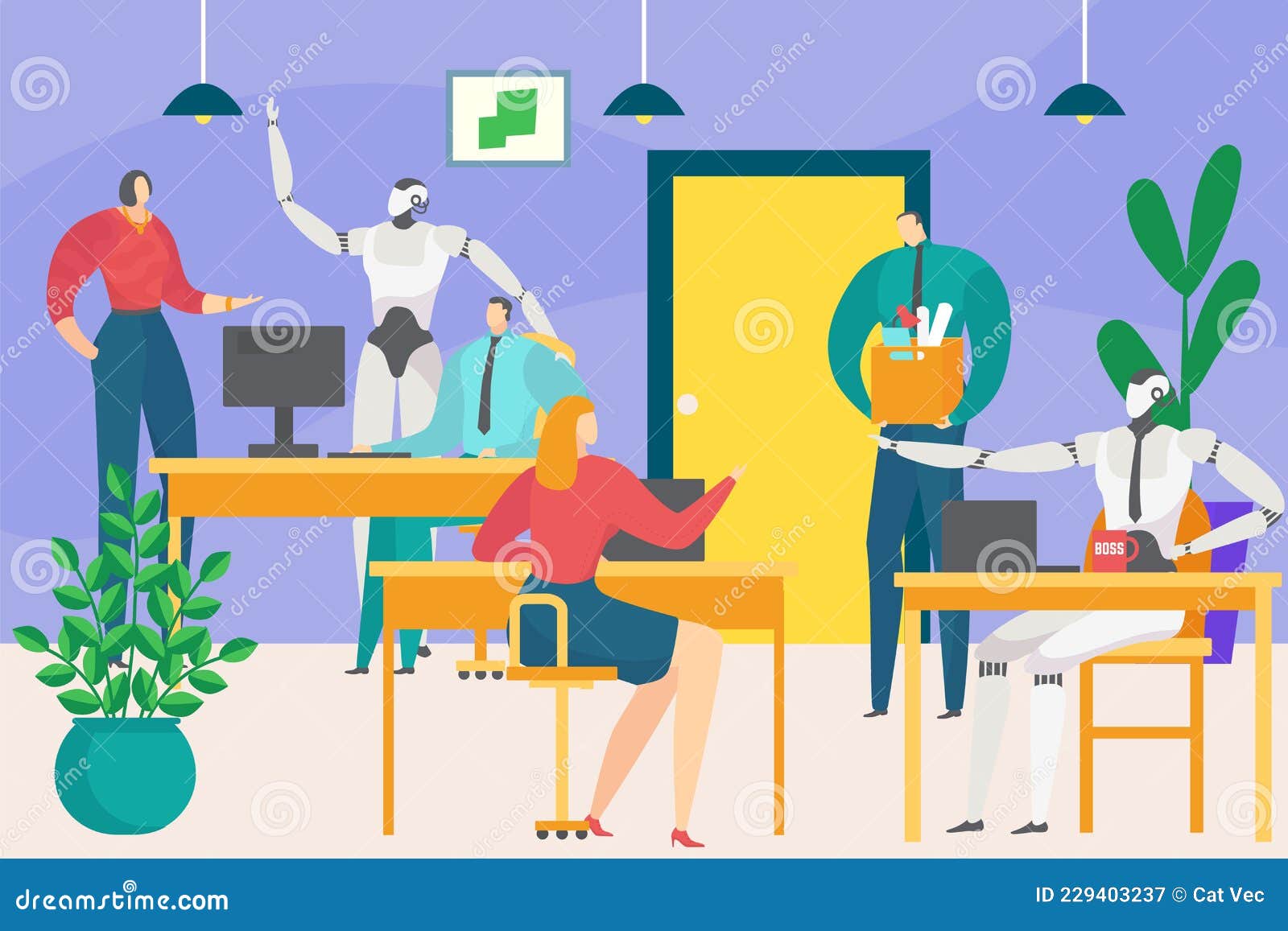 Business Office Future Digital Technology Artificial Intelligence Robot ...