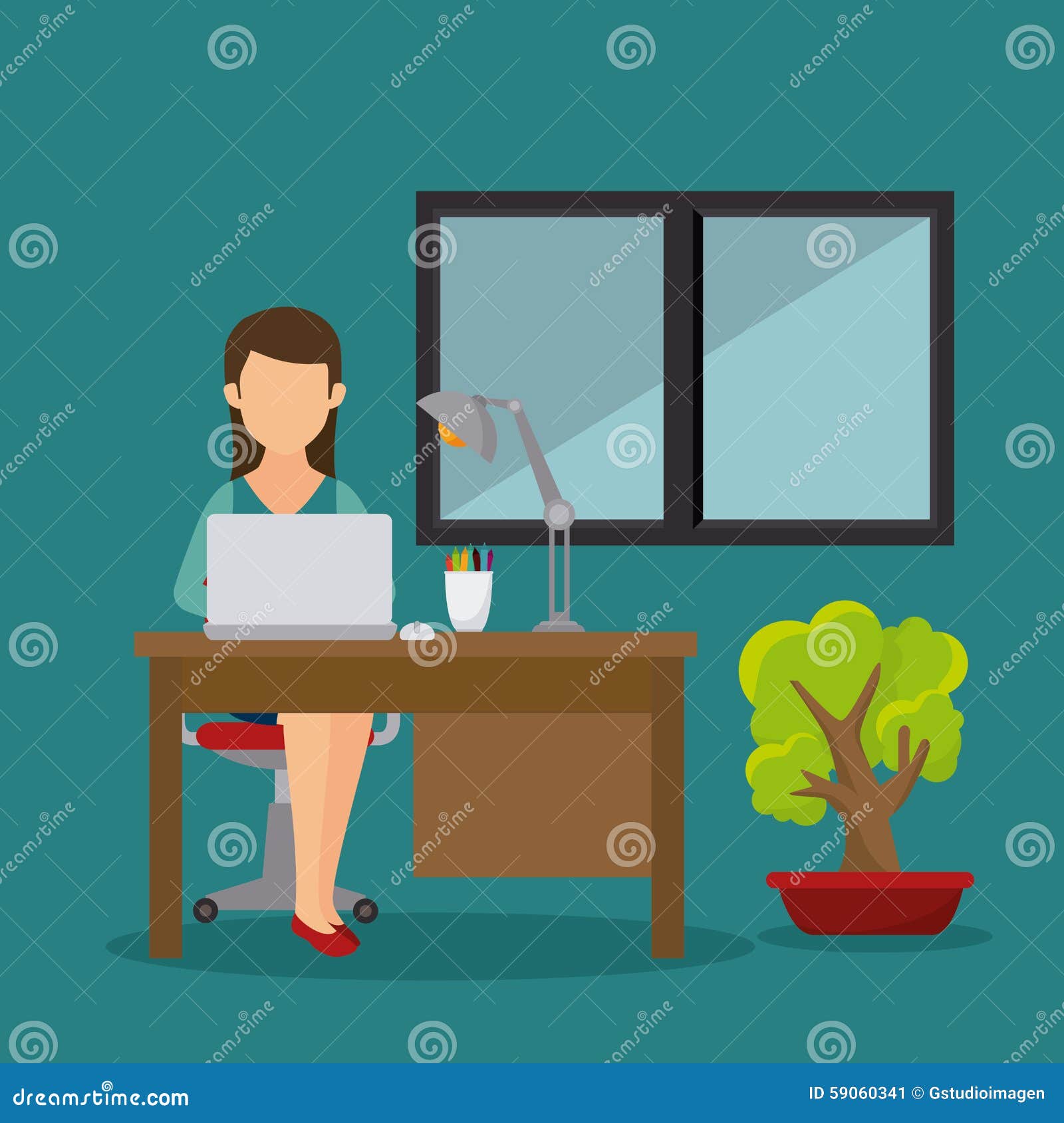 Business office and human stock vector. Illustration of human - 59060341
