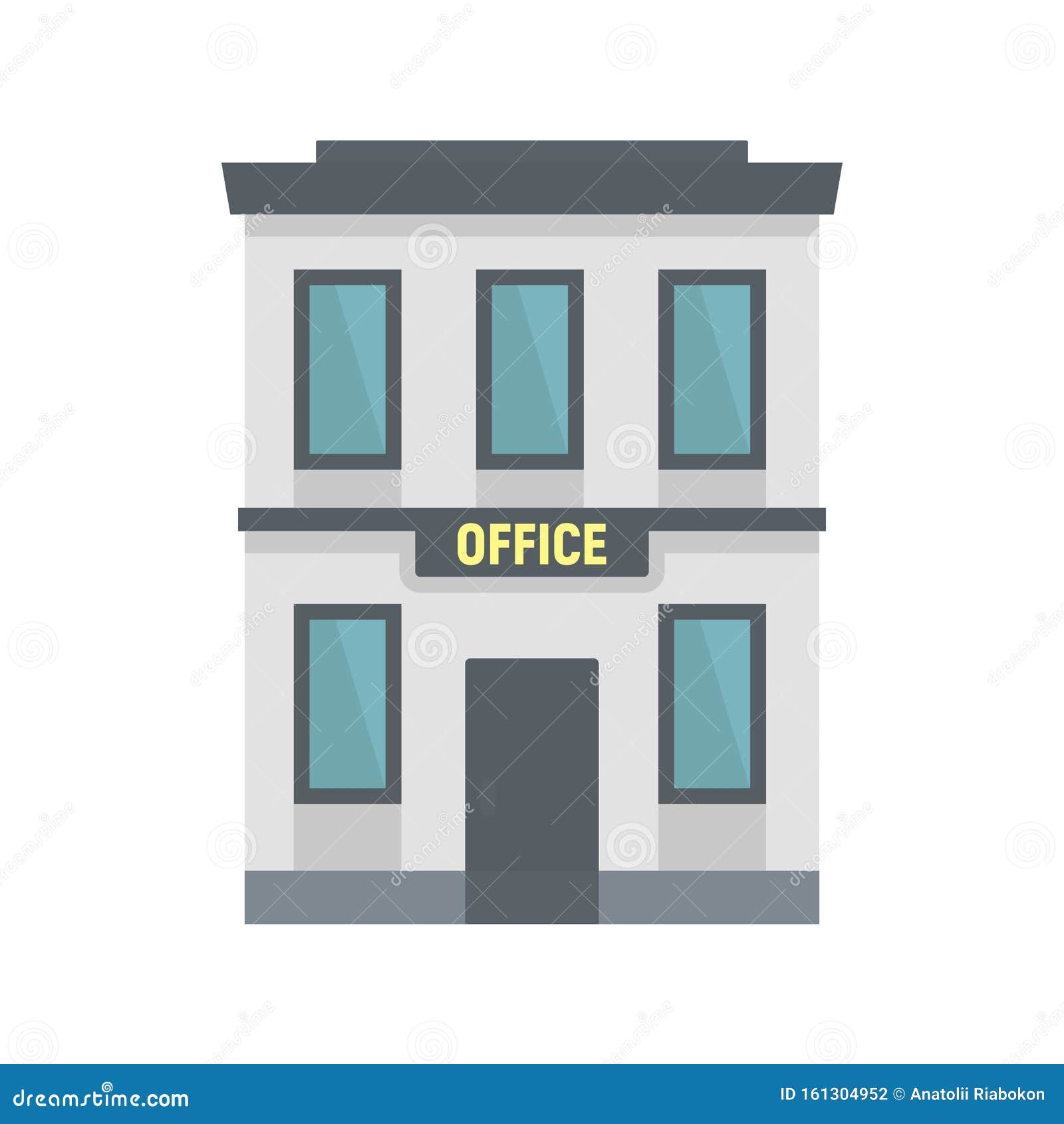 Business Office Icon, Flat Style Stock Vector - Illustration of door ...