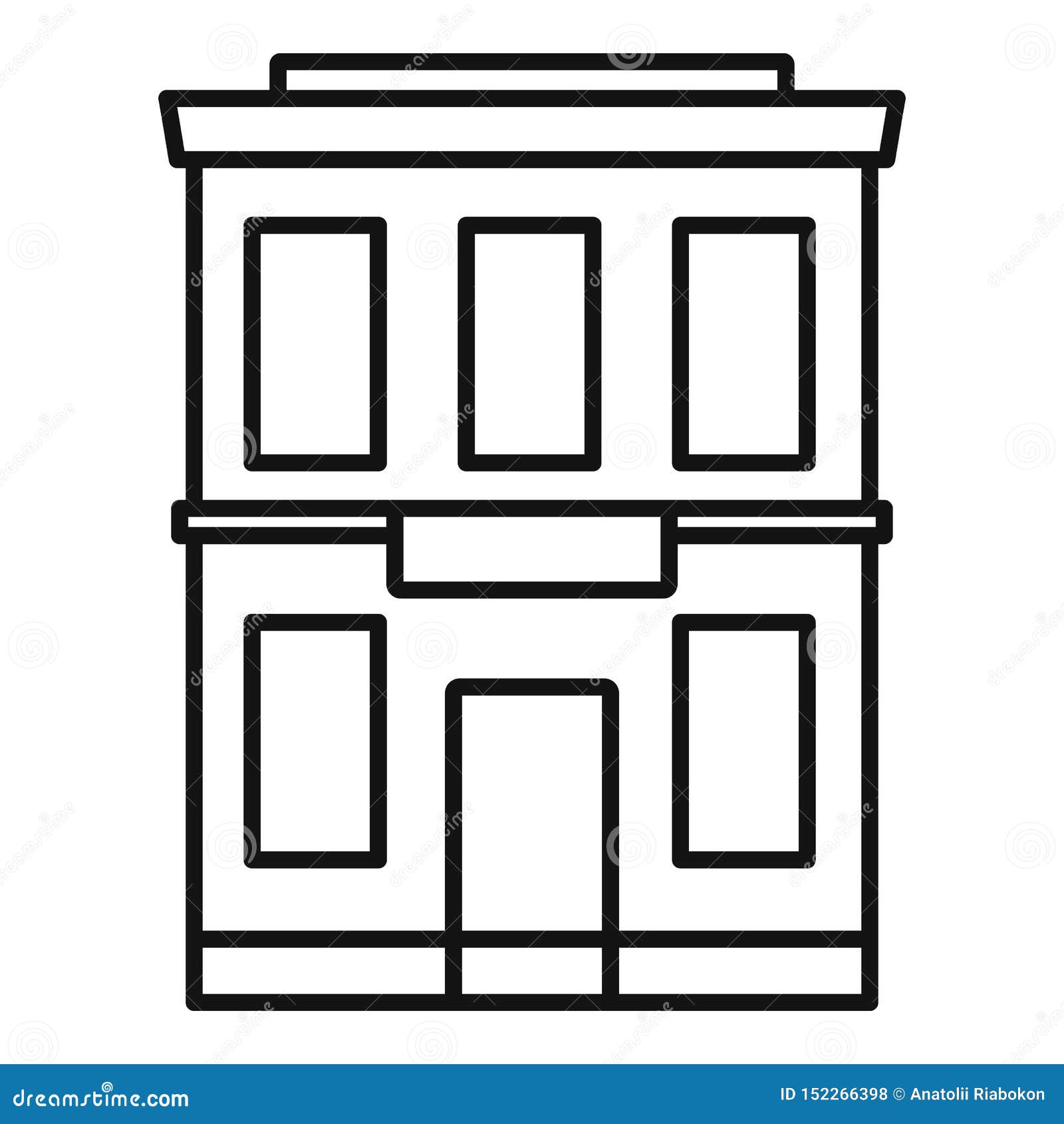 Business Office Icon, Outline Style Stock Vector - Illustration of ...
