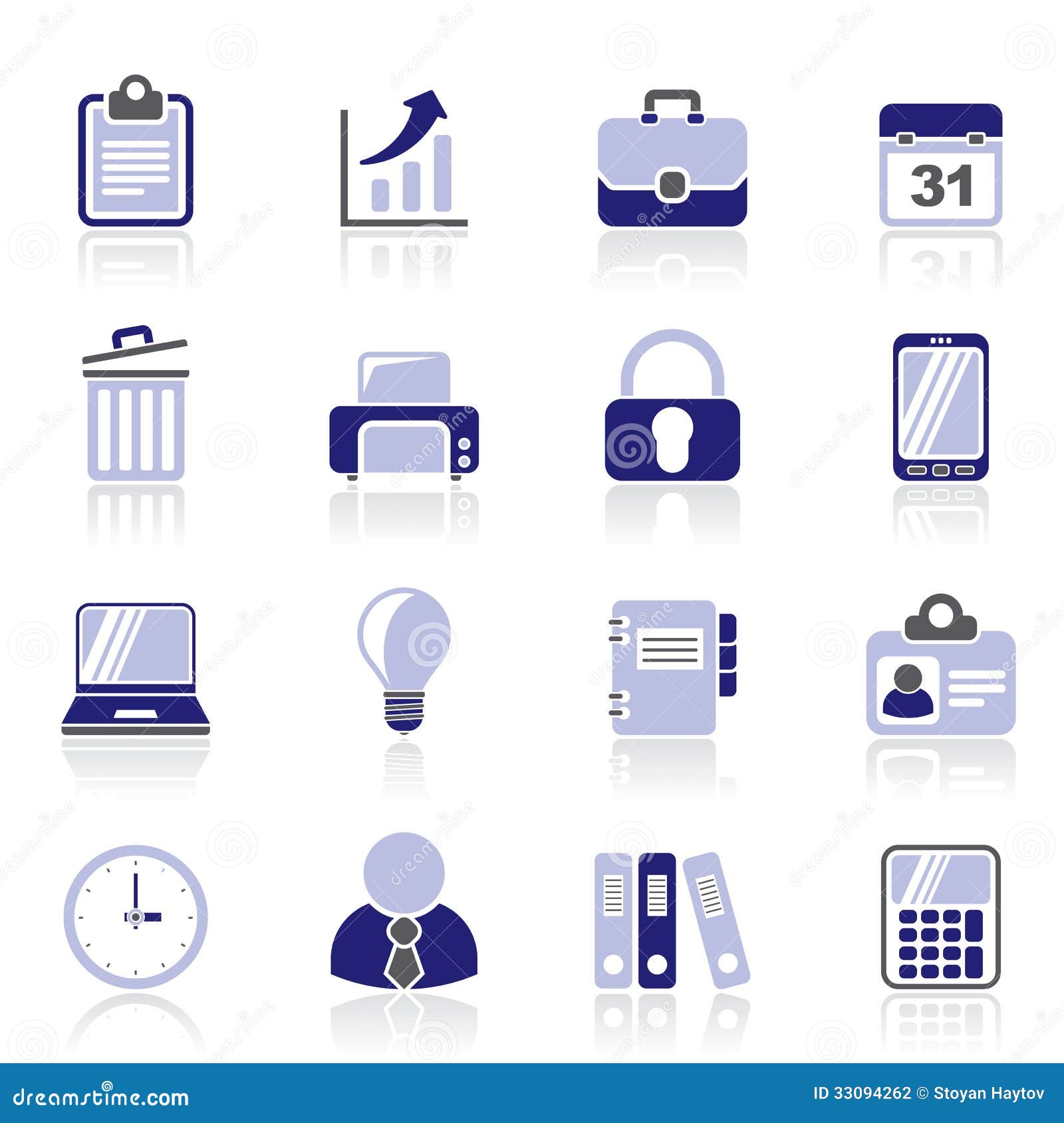 Business and office icons stock vector. Illustration of folder - 33094262