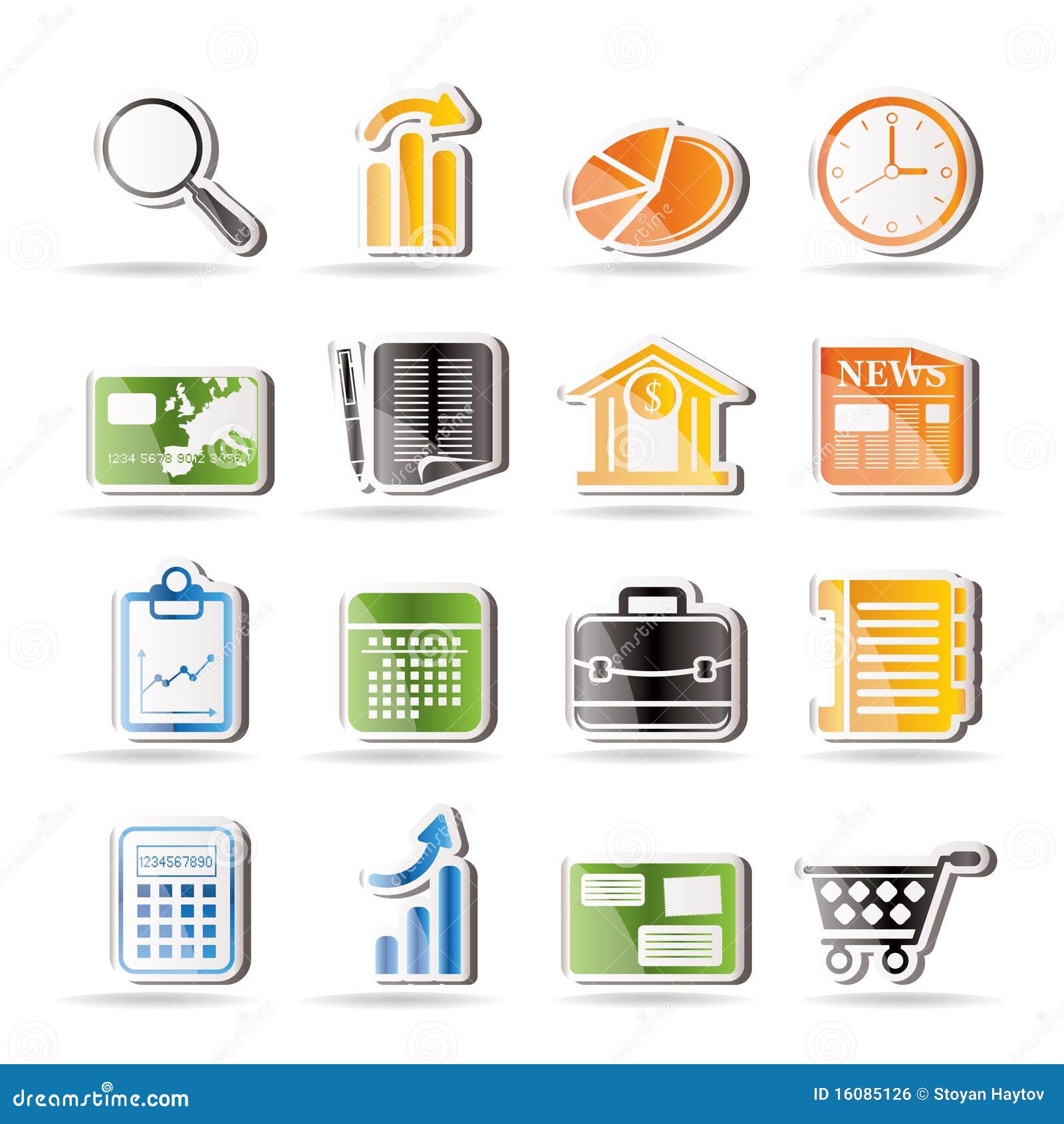 Business and Office Internet Icons Stock Vector - Illustration of menu ...