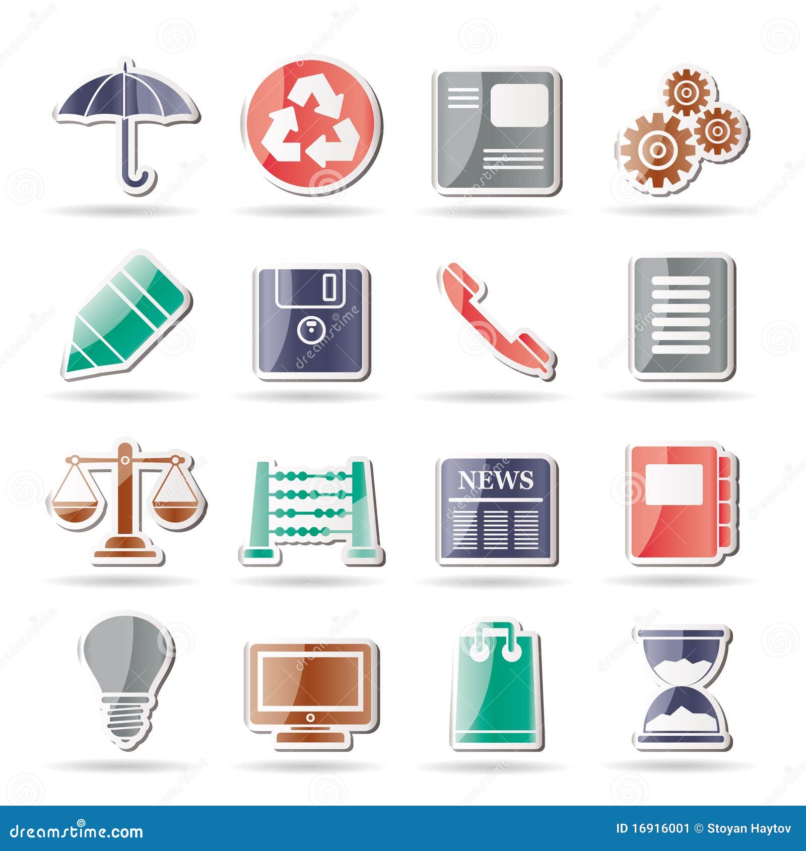 Business and Office Internet Icons Stock Vector - Illustration of media ...