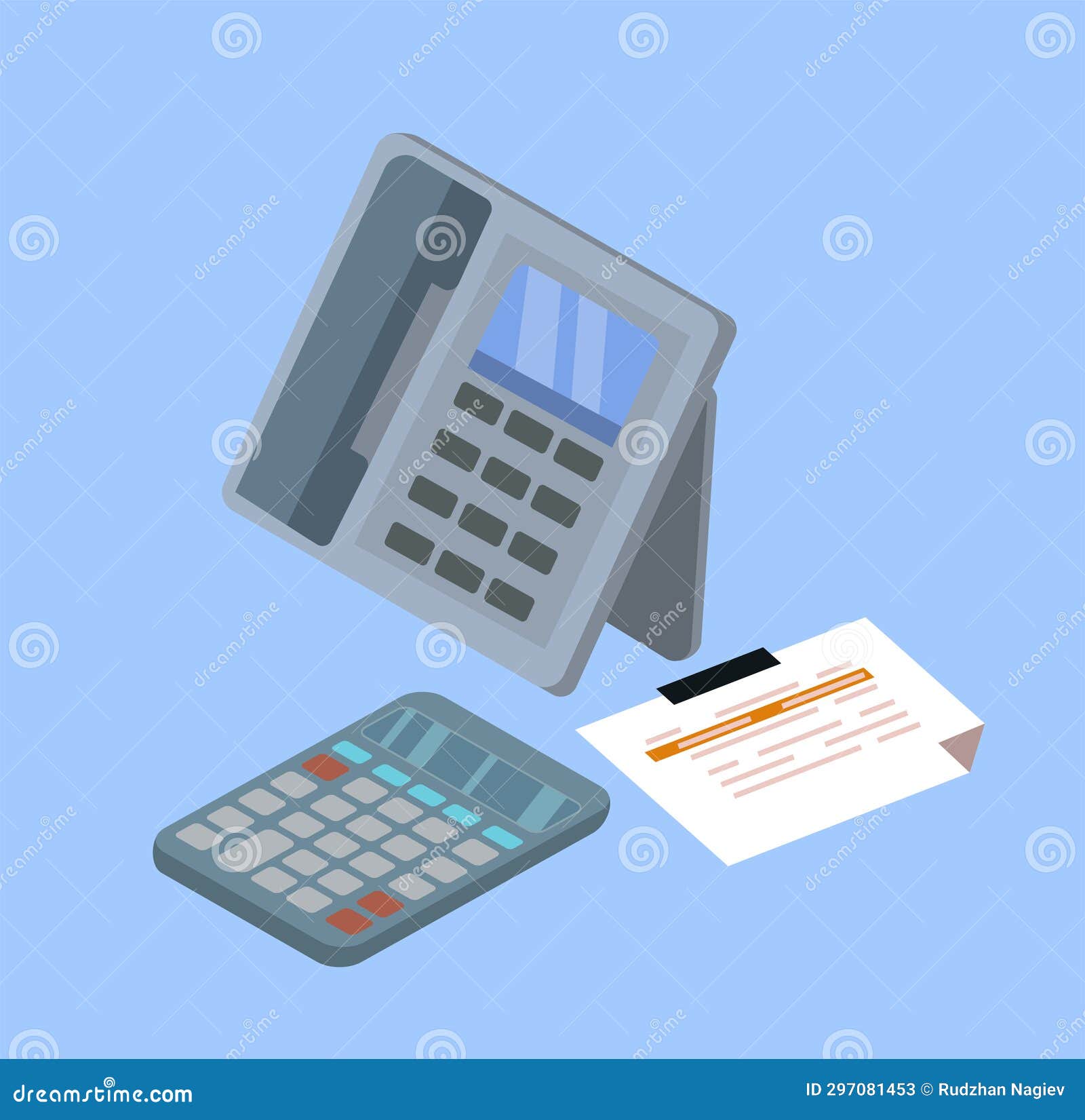 Business Office Objects Vector Set Stock Vector - Illustration of sign ...