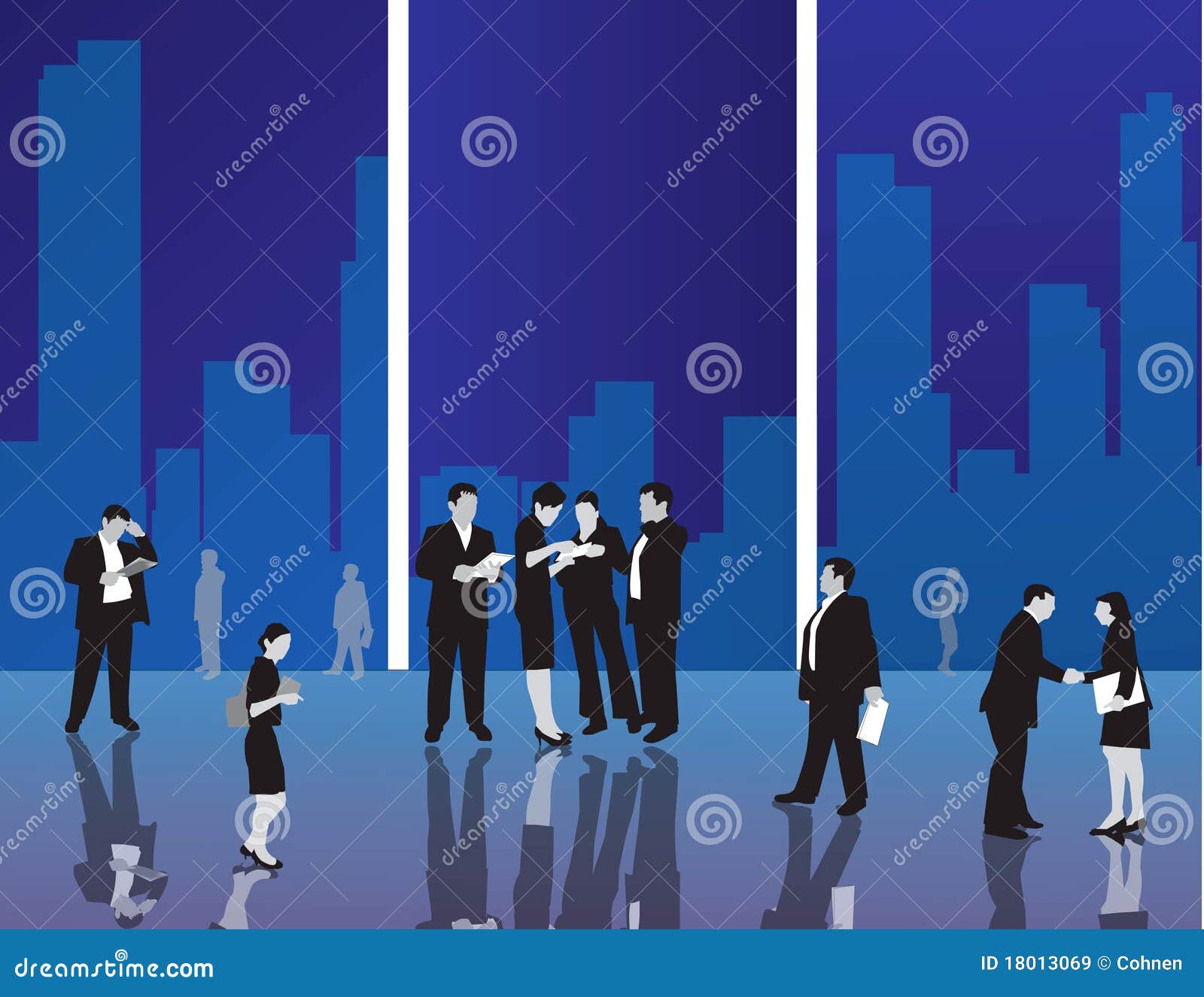 Business Office People Illustration Stock Vector - Illustration of ...