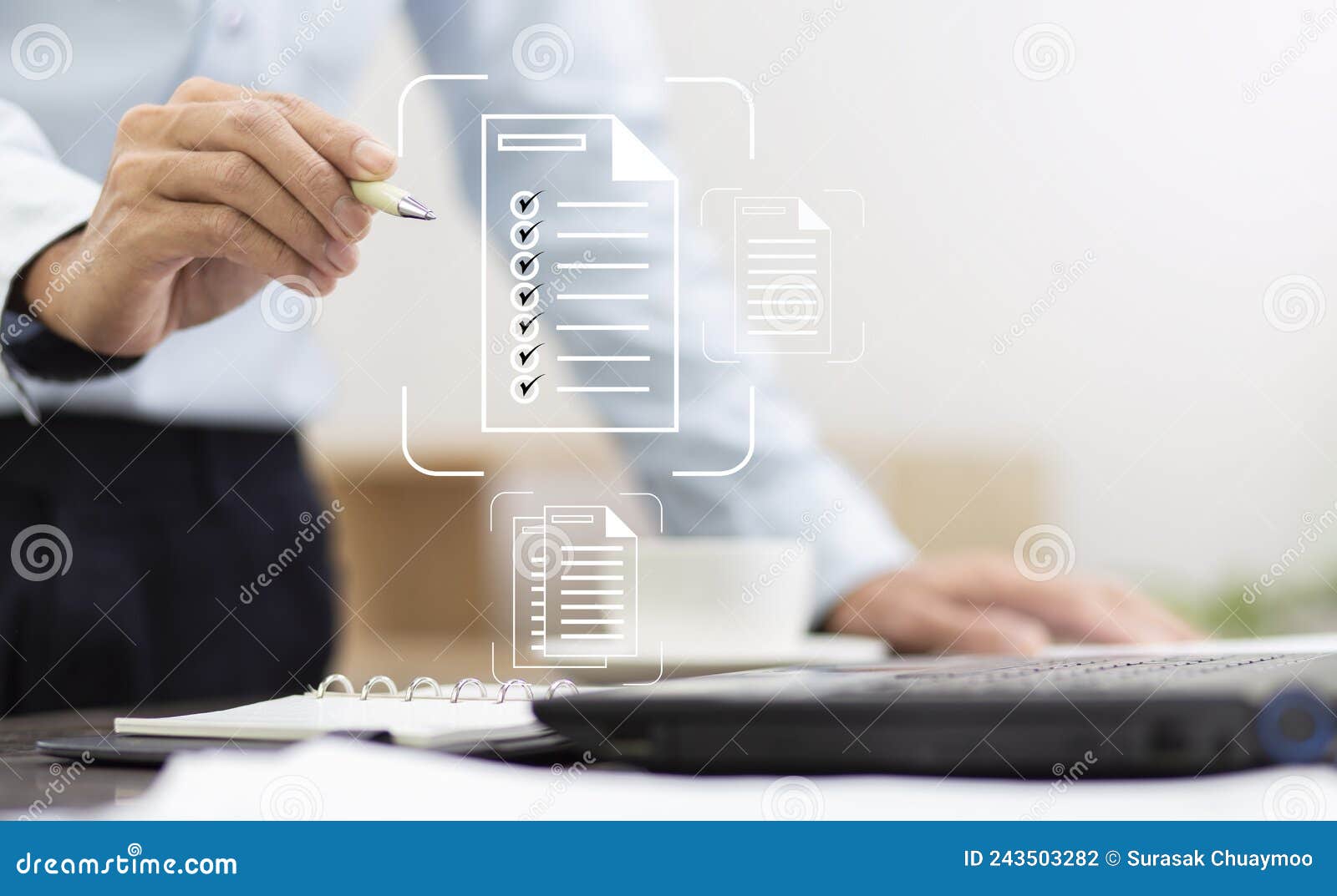 Business Office Process Check List System Concept Stock Photo - Image ...