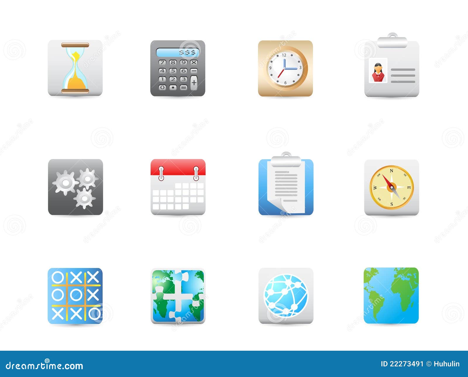 Business and Office Square Icon Stock Vector - Illustration of element ...