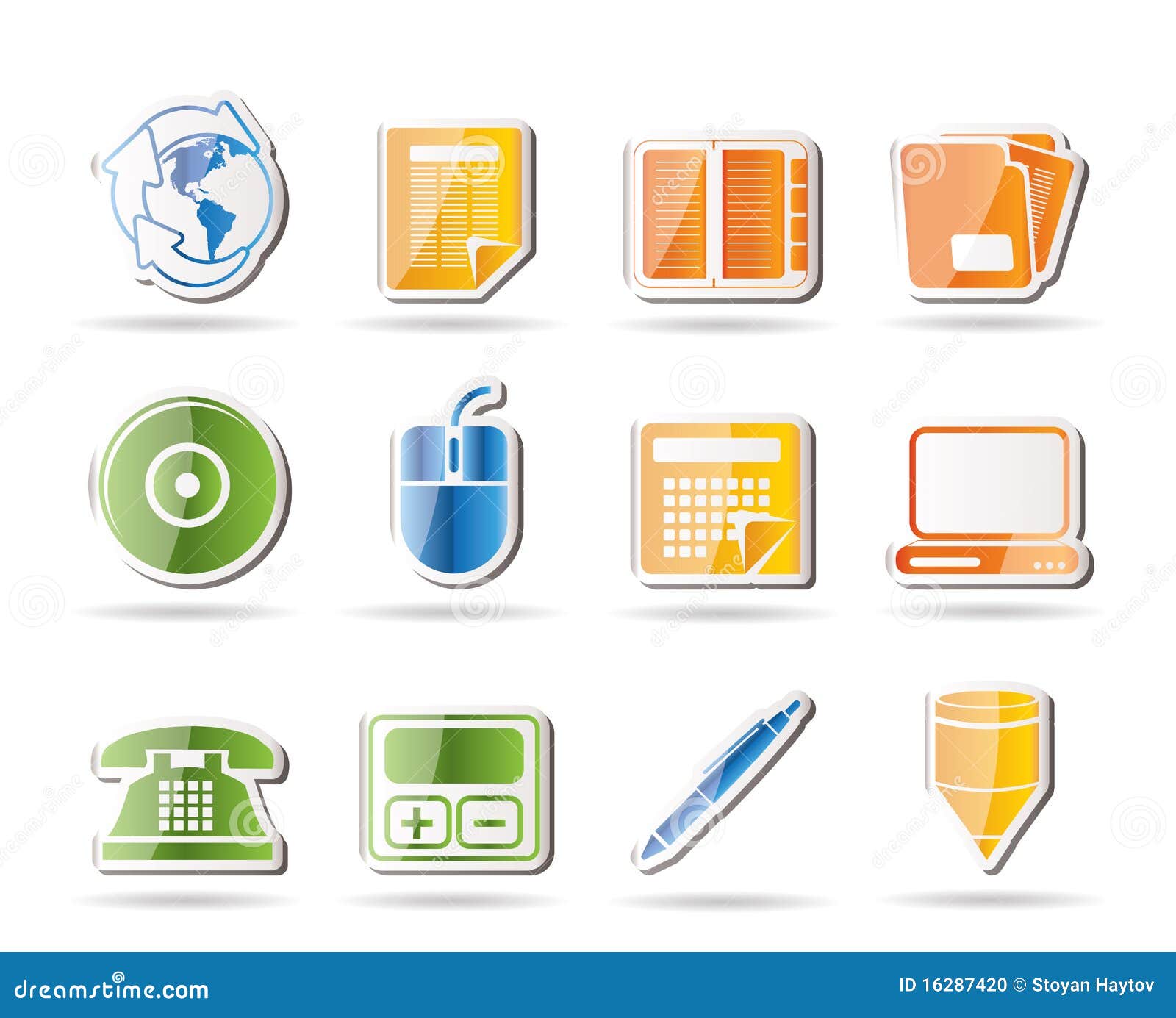 Business and Office Tools Icons Stock Vector - Illustration of document ...