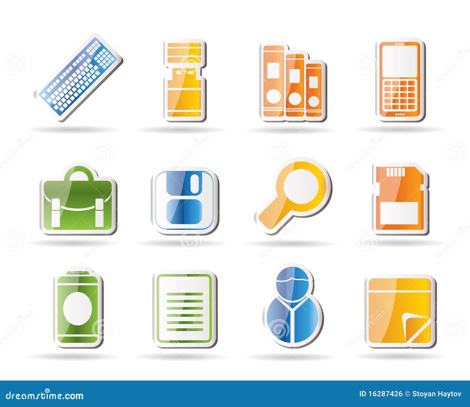 Business and Office Tools Icons Stock Vector - Illustration of business ...