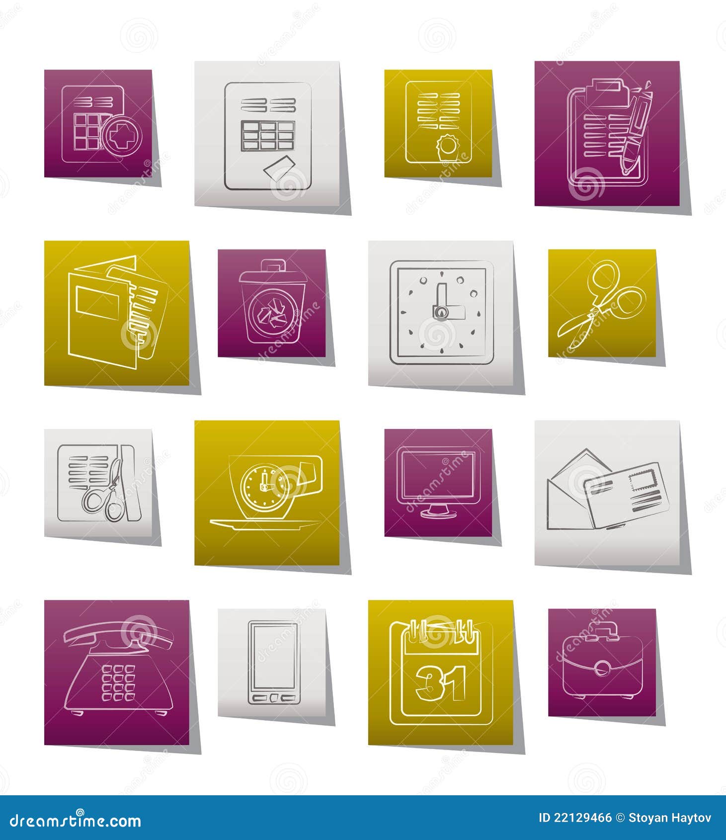 Business and Office Tools Icons Stock Vector - Illustration of icons ...
