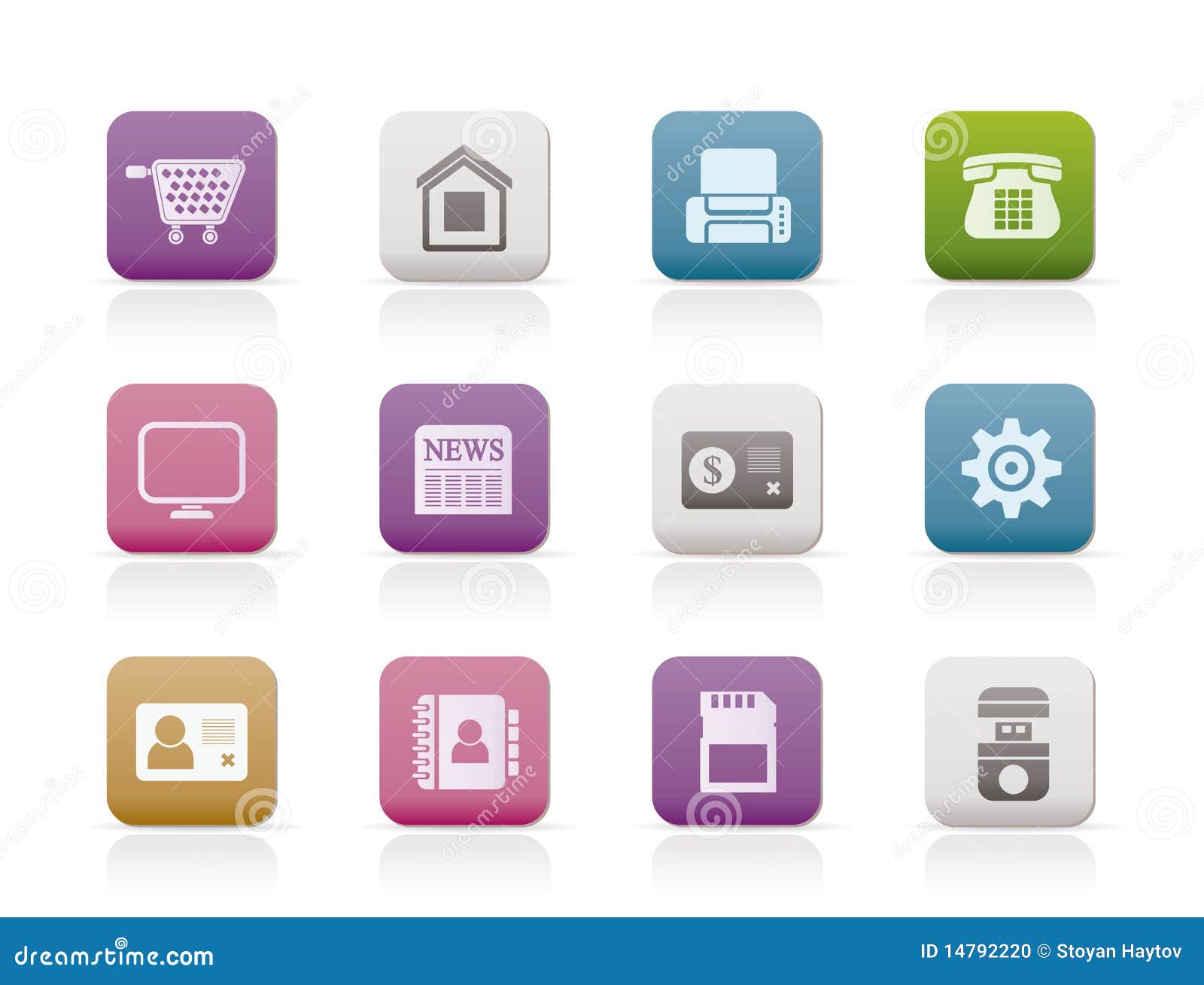 Business, Office and Website Icons Stock Vector - Illustration of ...