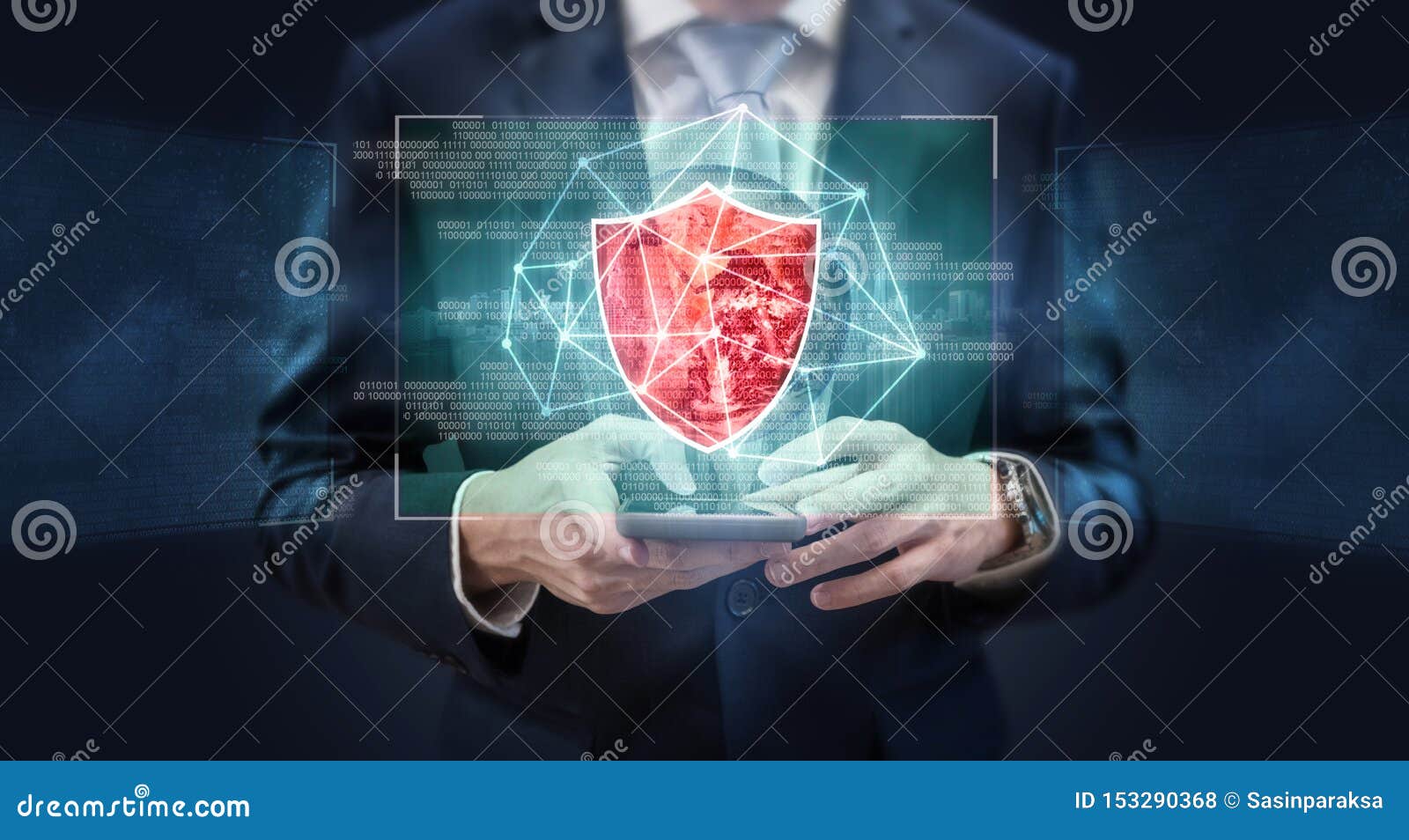 Business Online Data Security and AI Artificial Intelligence Technology ...