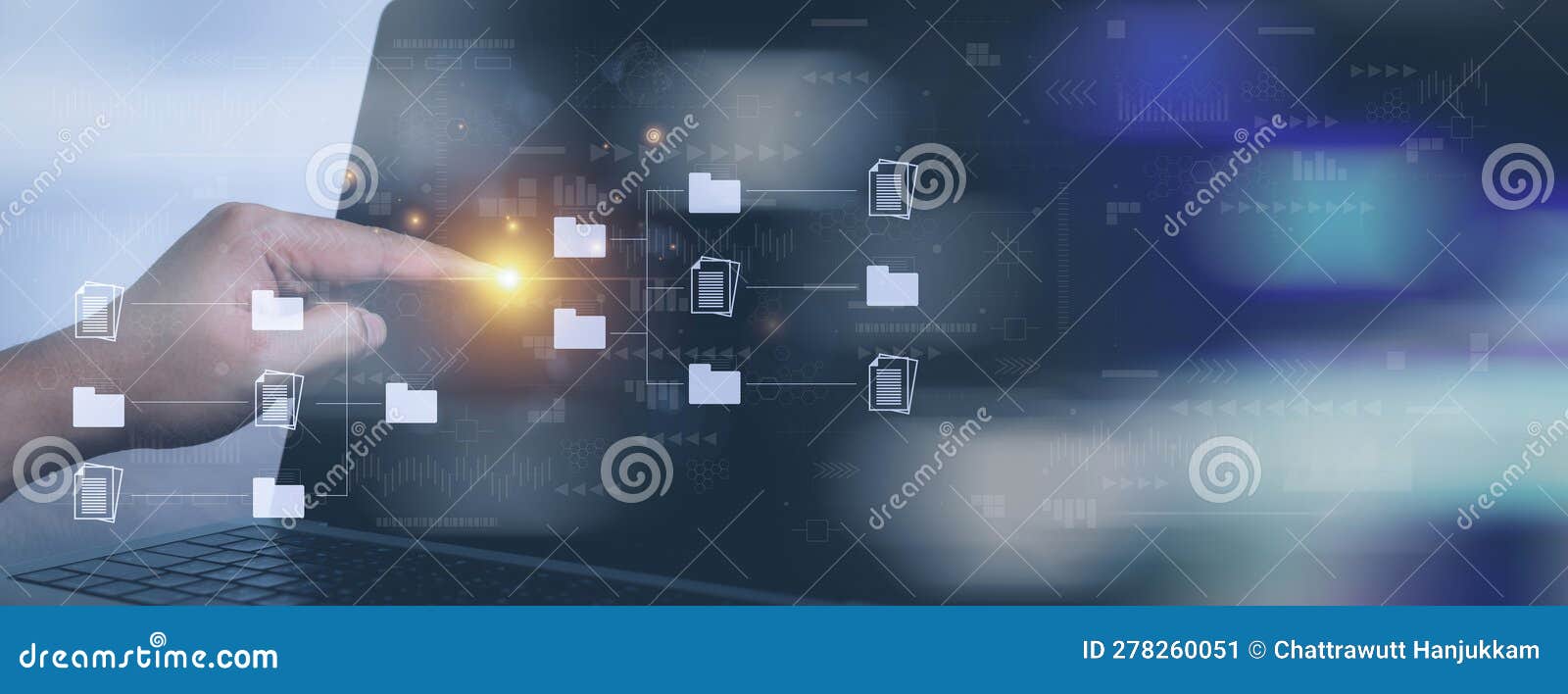 Business Online Technology Document Management System Concept. Stock ...