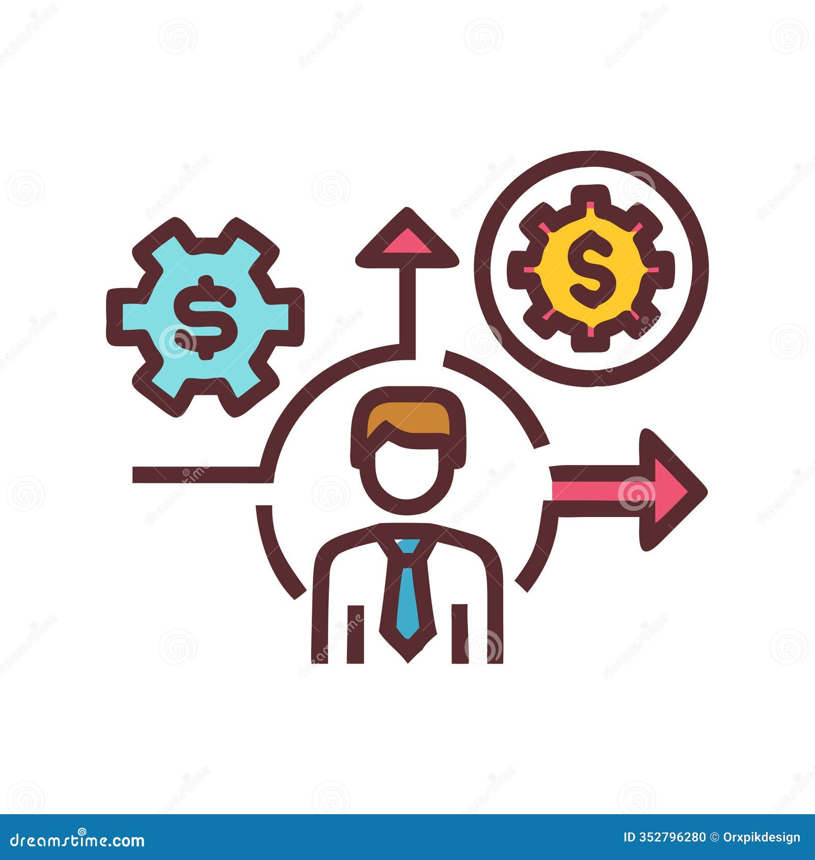 Business Operations Infographic Radial Flowchart Royalty-Free Stock ...