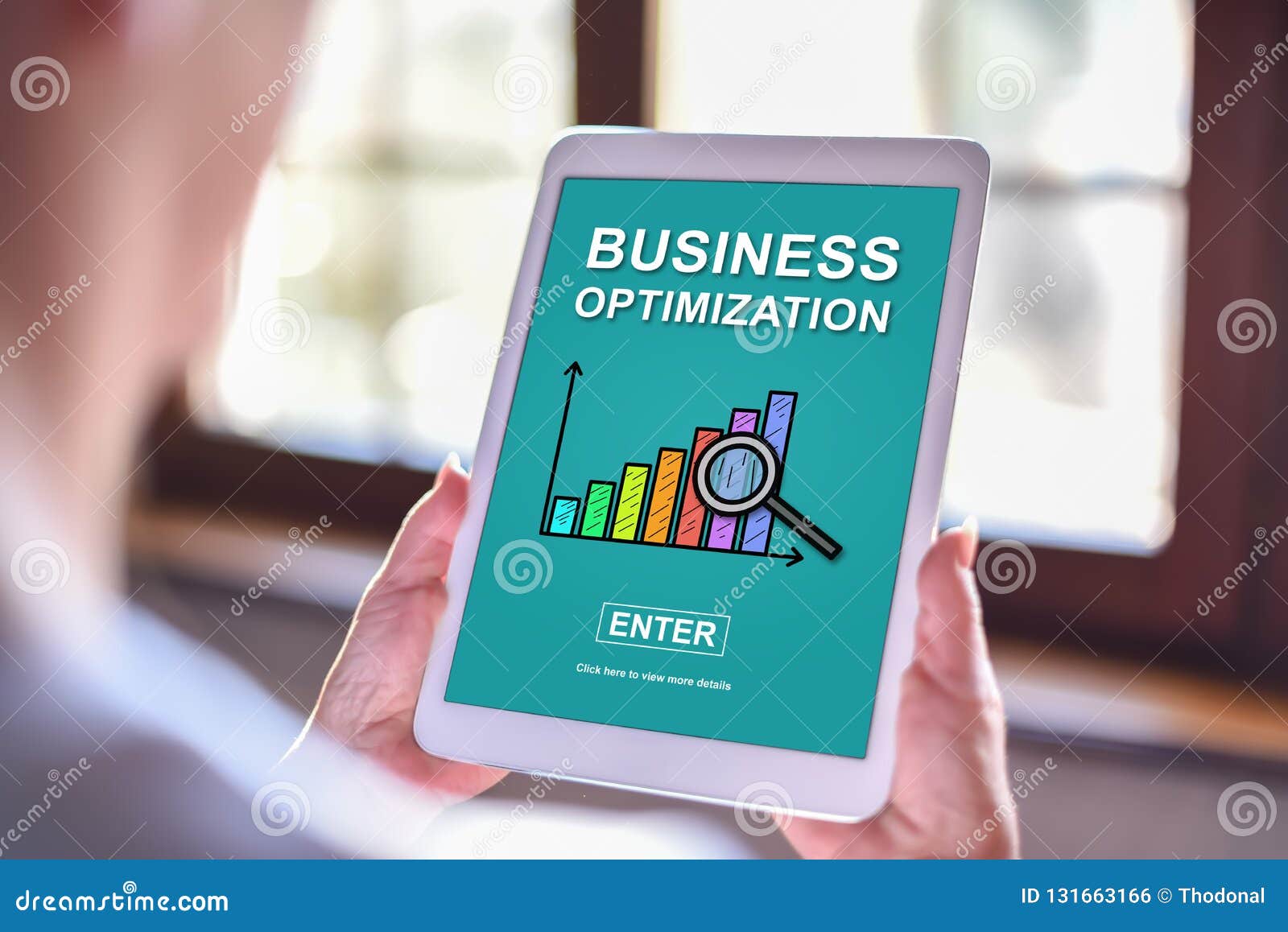 Business Optimization Concept on a Tablet Stock Photo - Image of ...