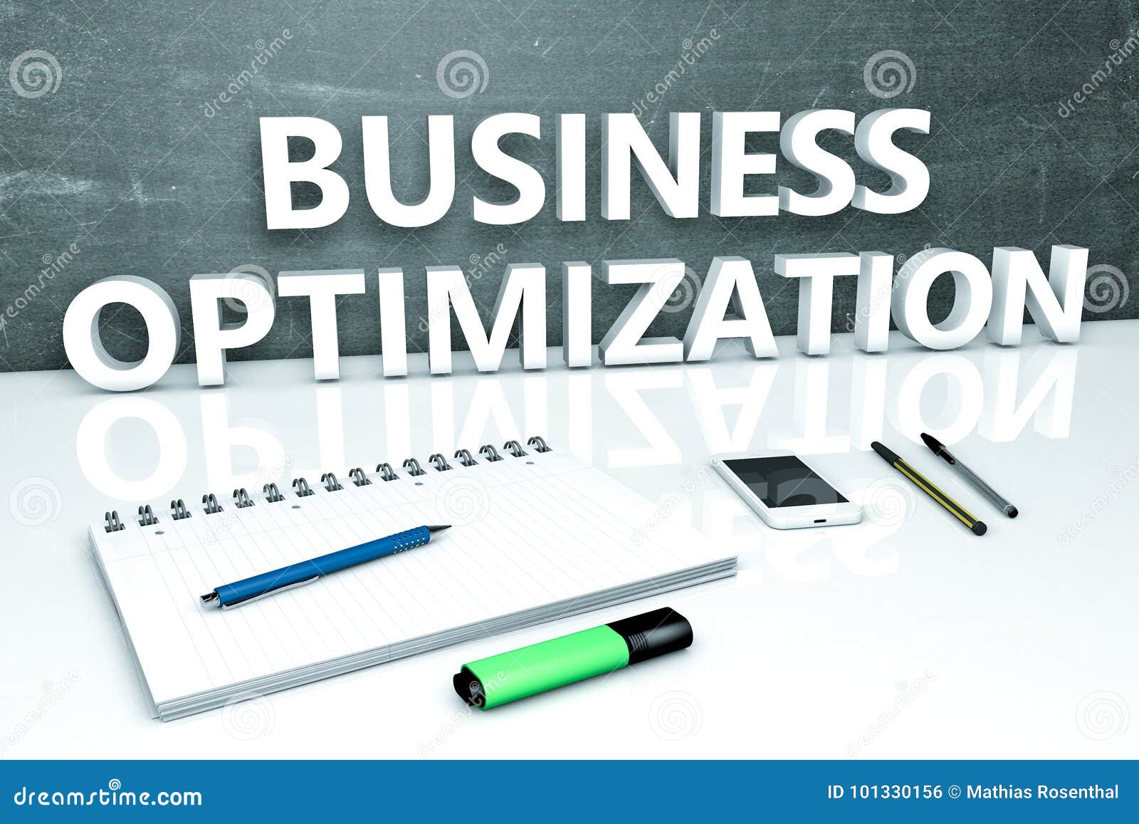 Business Optimization Text Concept Stock Illustration - Illustration of ...