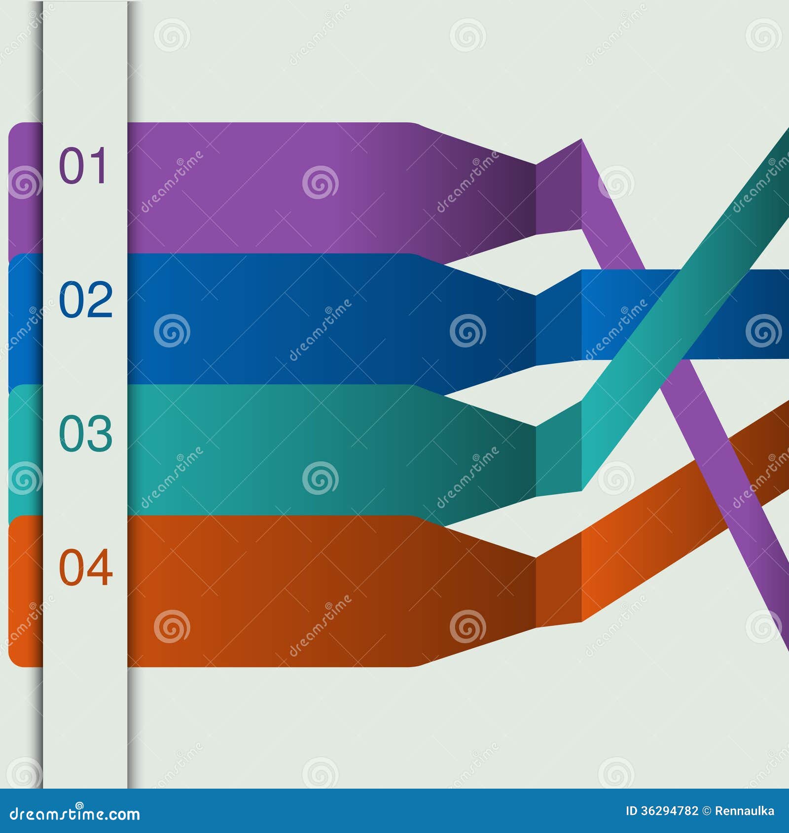 Number Steps 1 To 4 Infographic Vector Design | CartoonDealer.com ...