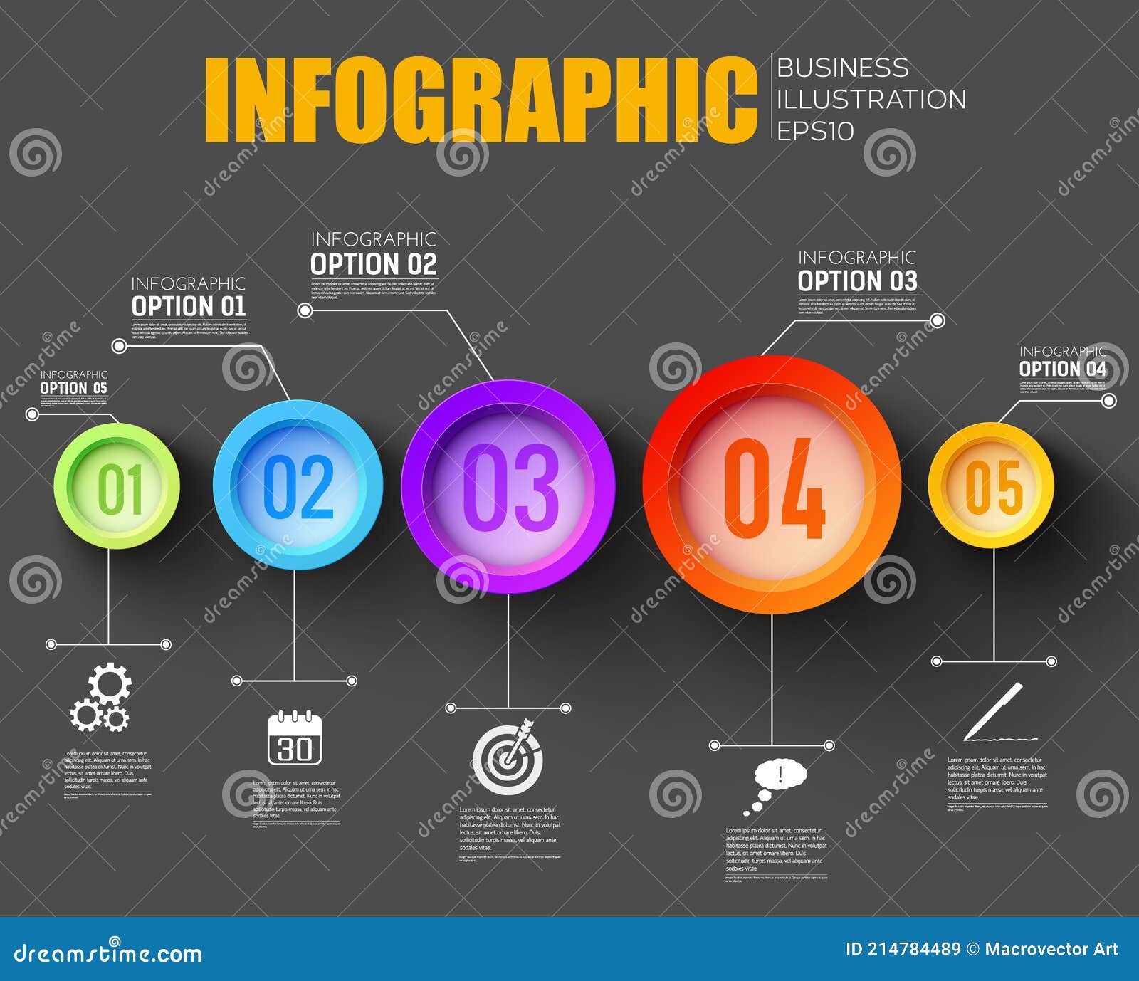 Business Options Black Background Stock Vector - Illustration of ...