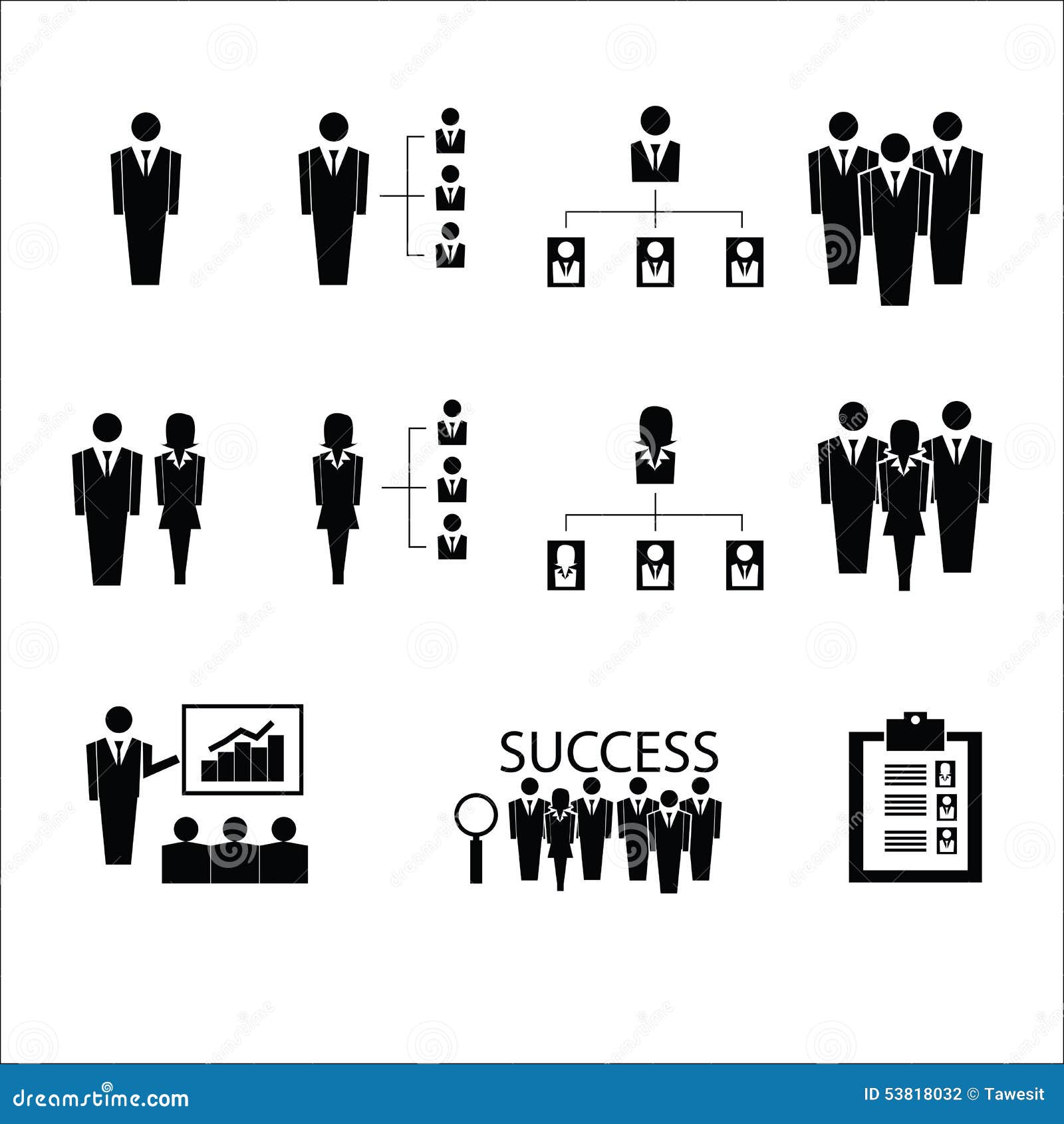 Business Organization Icons Vector Stock Vector - Illustration of ...