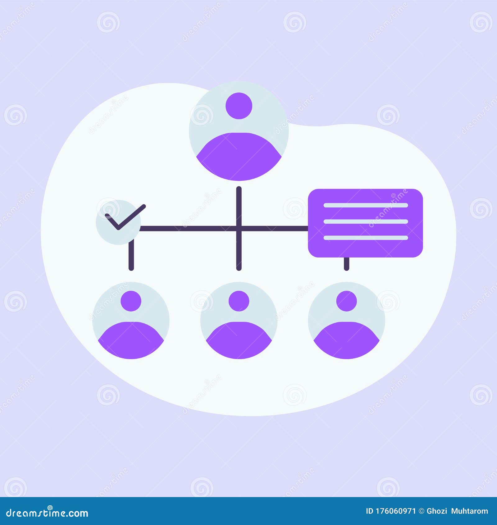 Business Organization Pyramid Single Isolated with Purple Color Stock ...