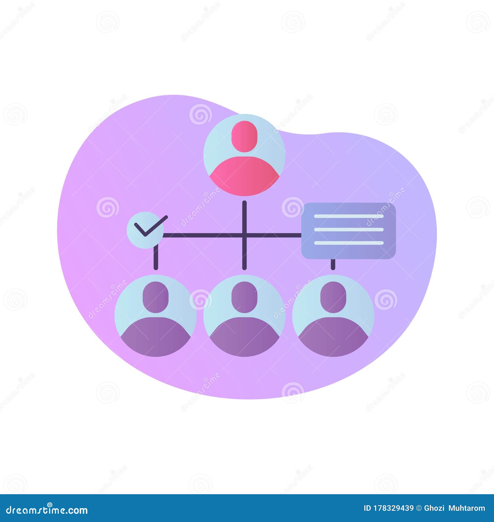 Business Organization Structure People User Icon with Modern Color Full ...