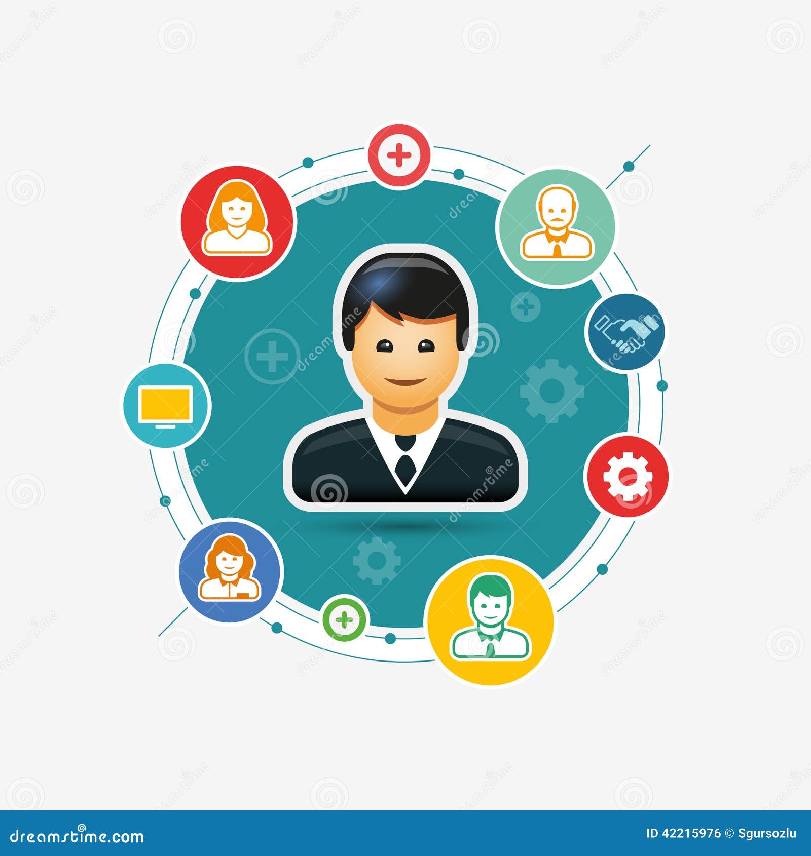 Business Organization stock vector. Illustration of digital - 42215976