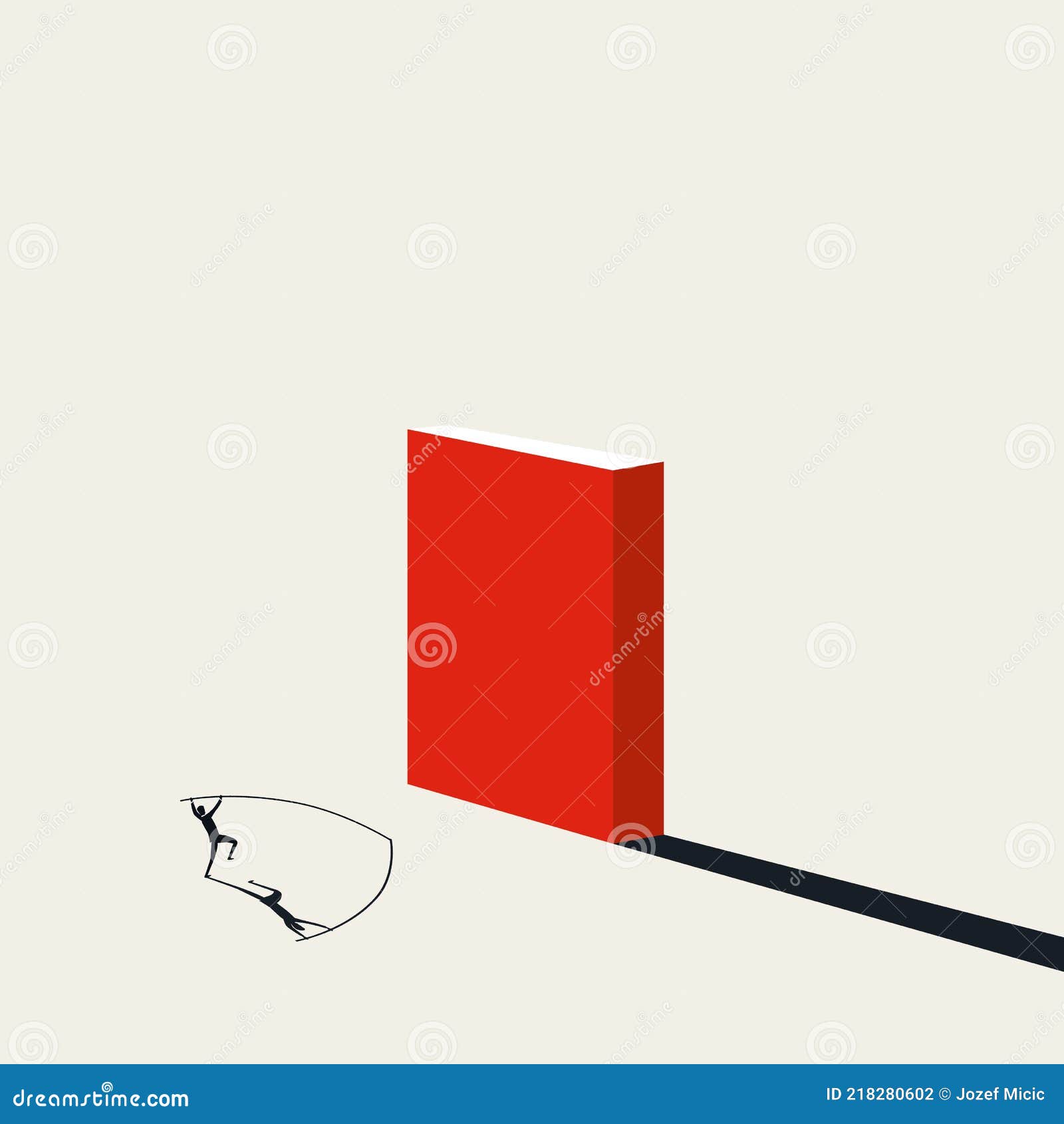 Business Overcome Challenge, Obstacle Vector Concept. Symbol of ...