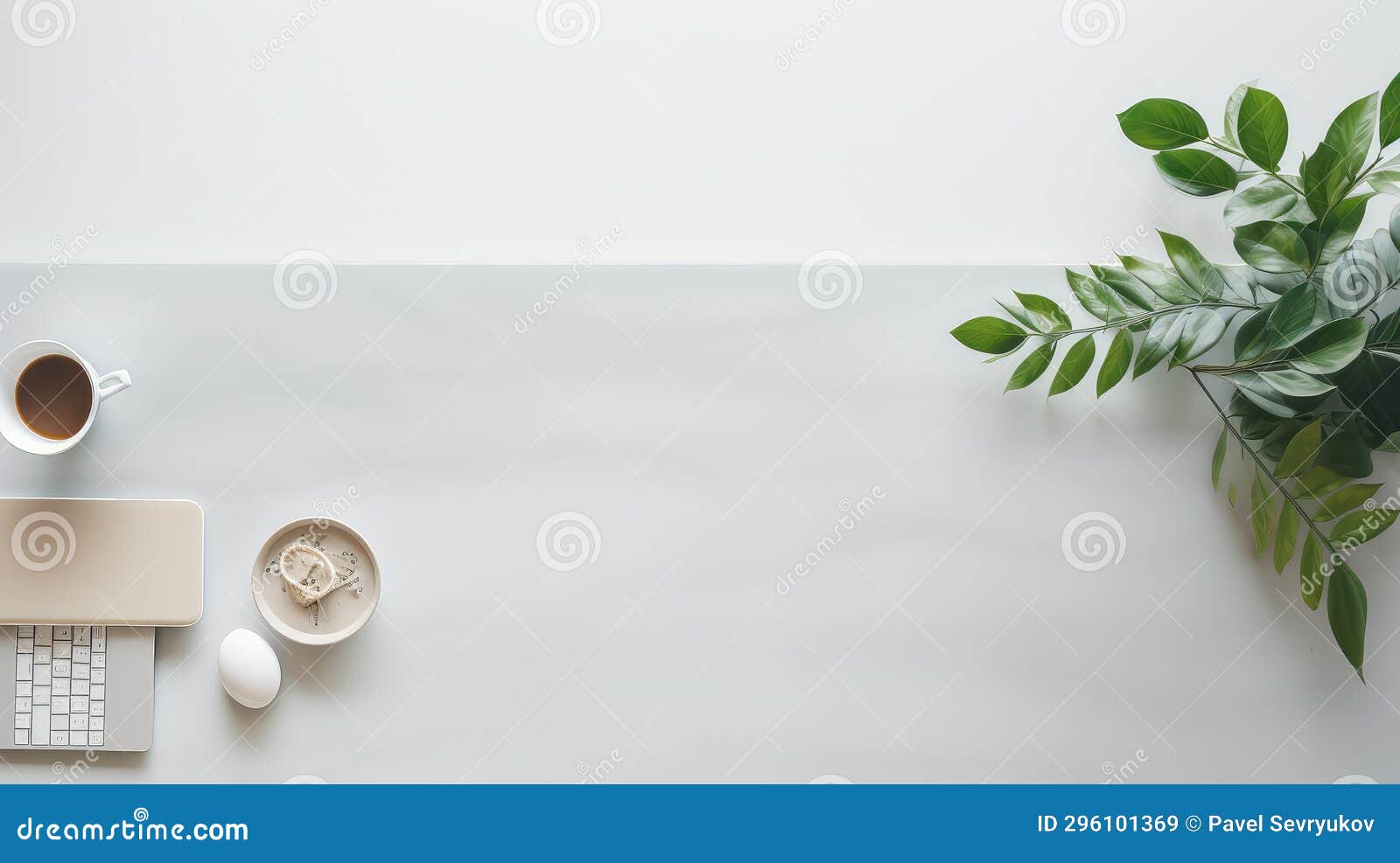 Business Overhead Desk Leaf Top View Stock Illustration - Illustration ...