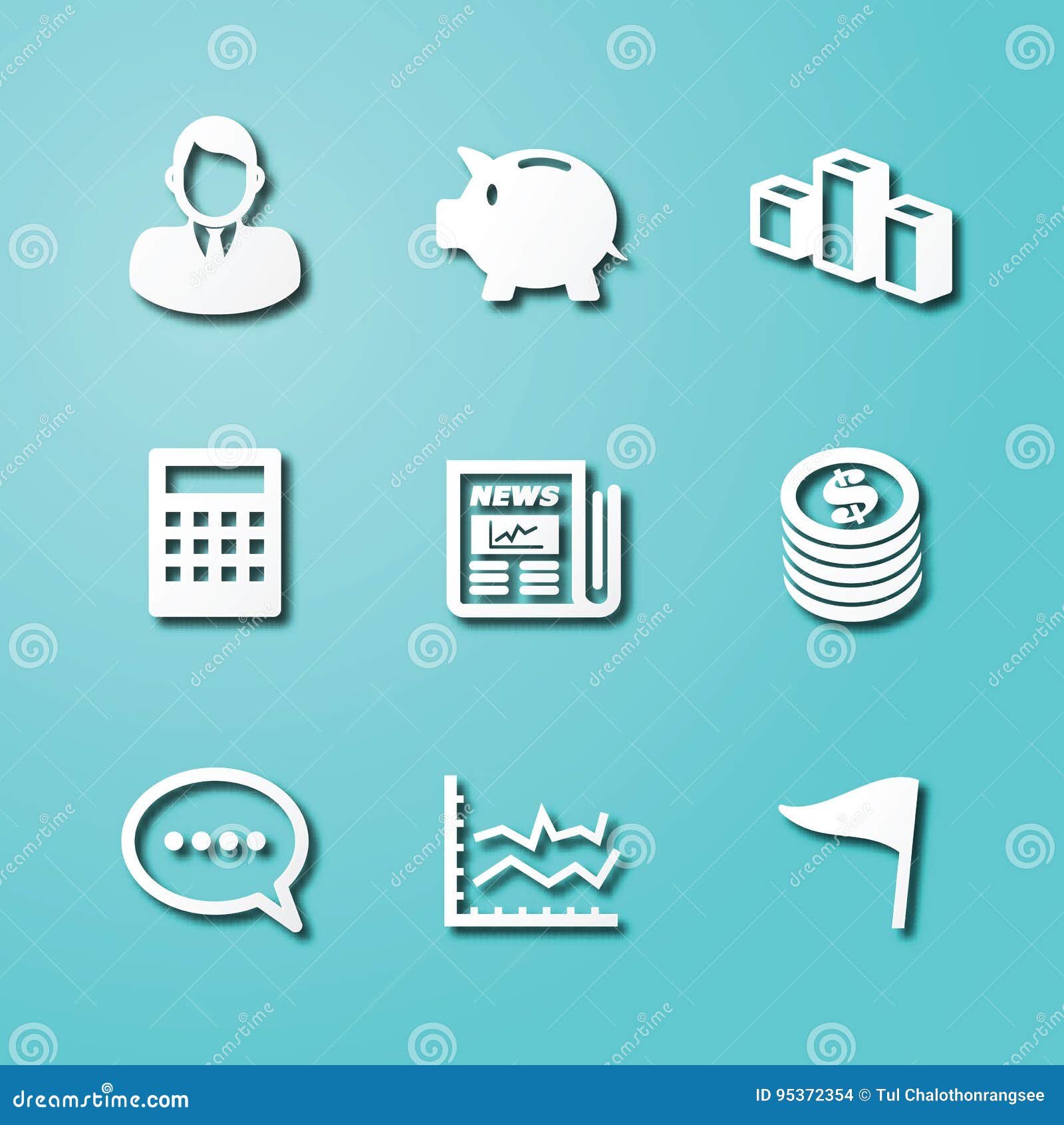 Business paper art icons stock illustration. Illustration of ...