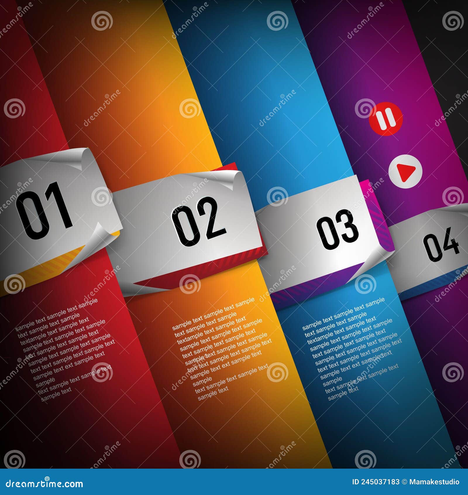 Business Paper Template for Info Graphic Stock Vector - Illustration of ...