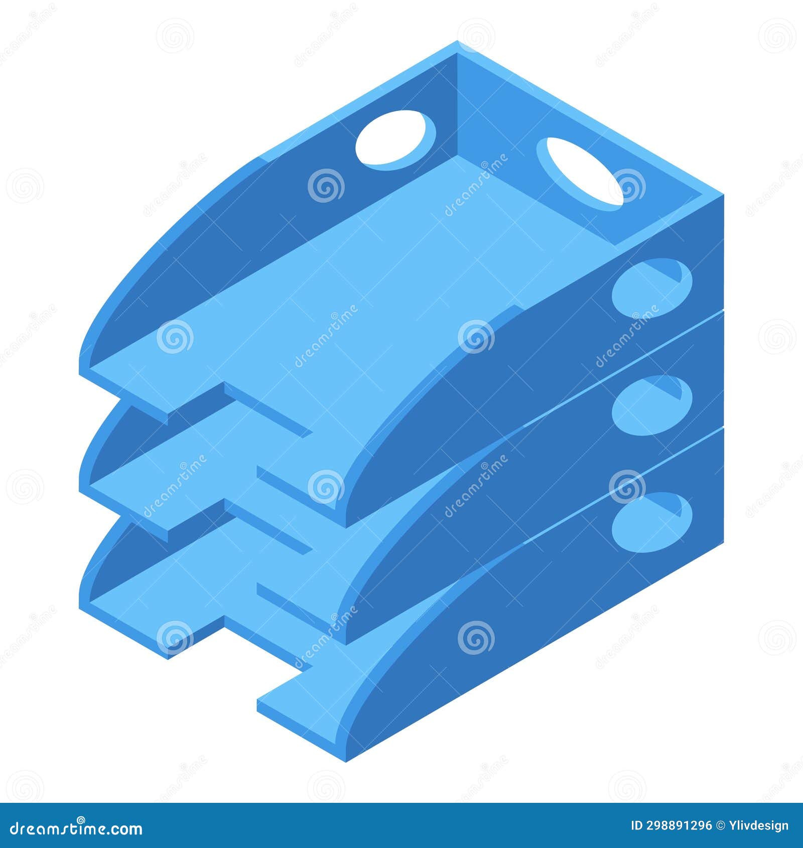Business Paper Tray Icon Isometric Vector. Empty Inbox Basket Stock ...