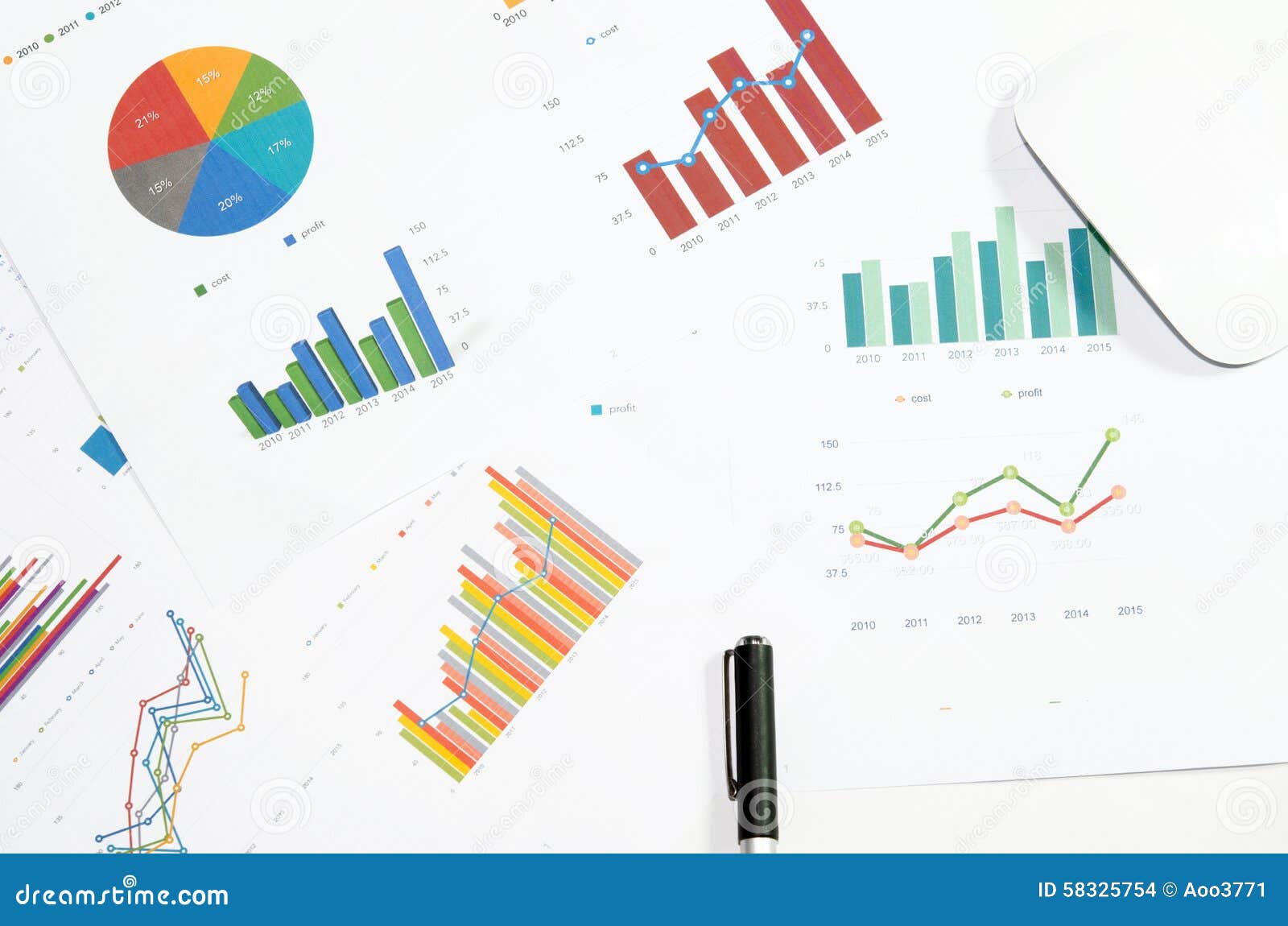 Business papers stock photo. Image of office, finance - 58325754