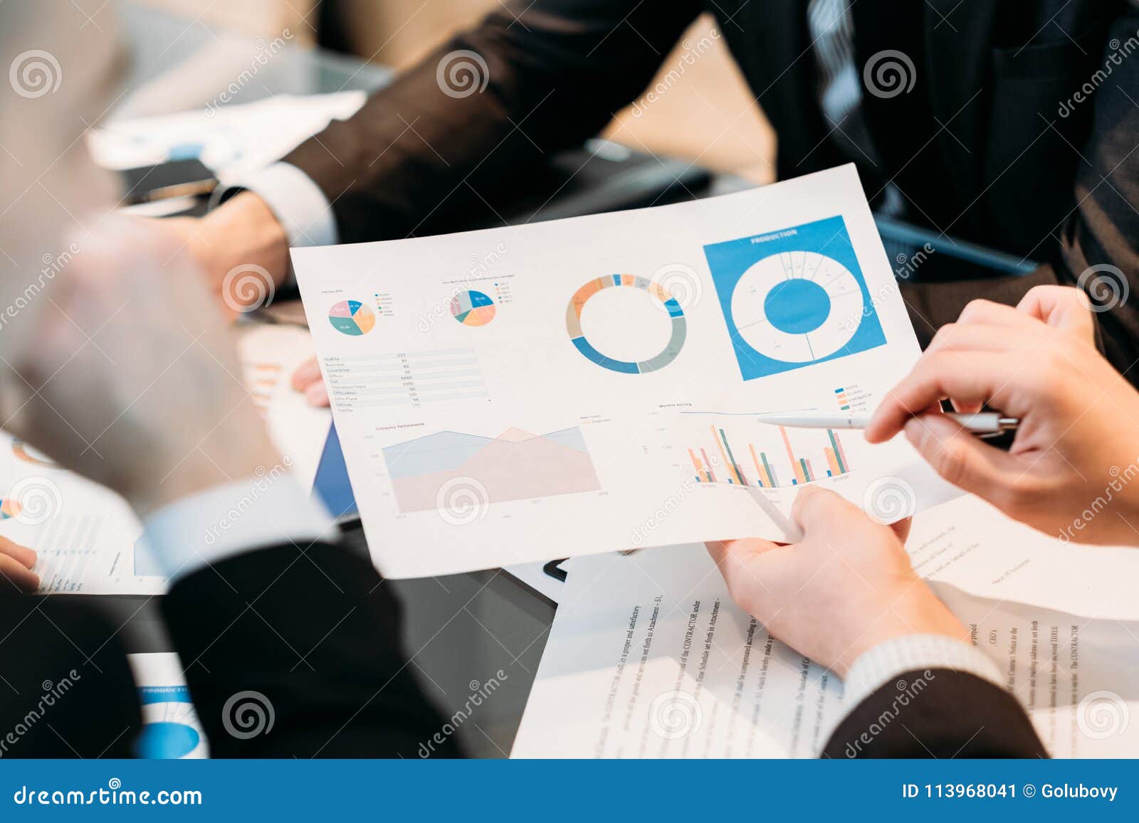 Business Paperwork Data Analysis Office Worker Stock Image - Image of ...