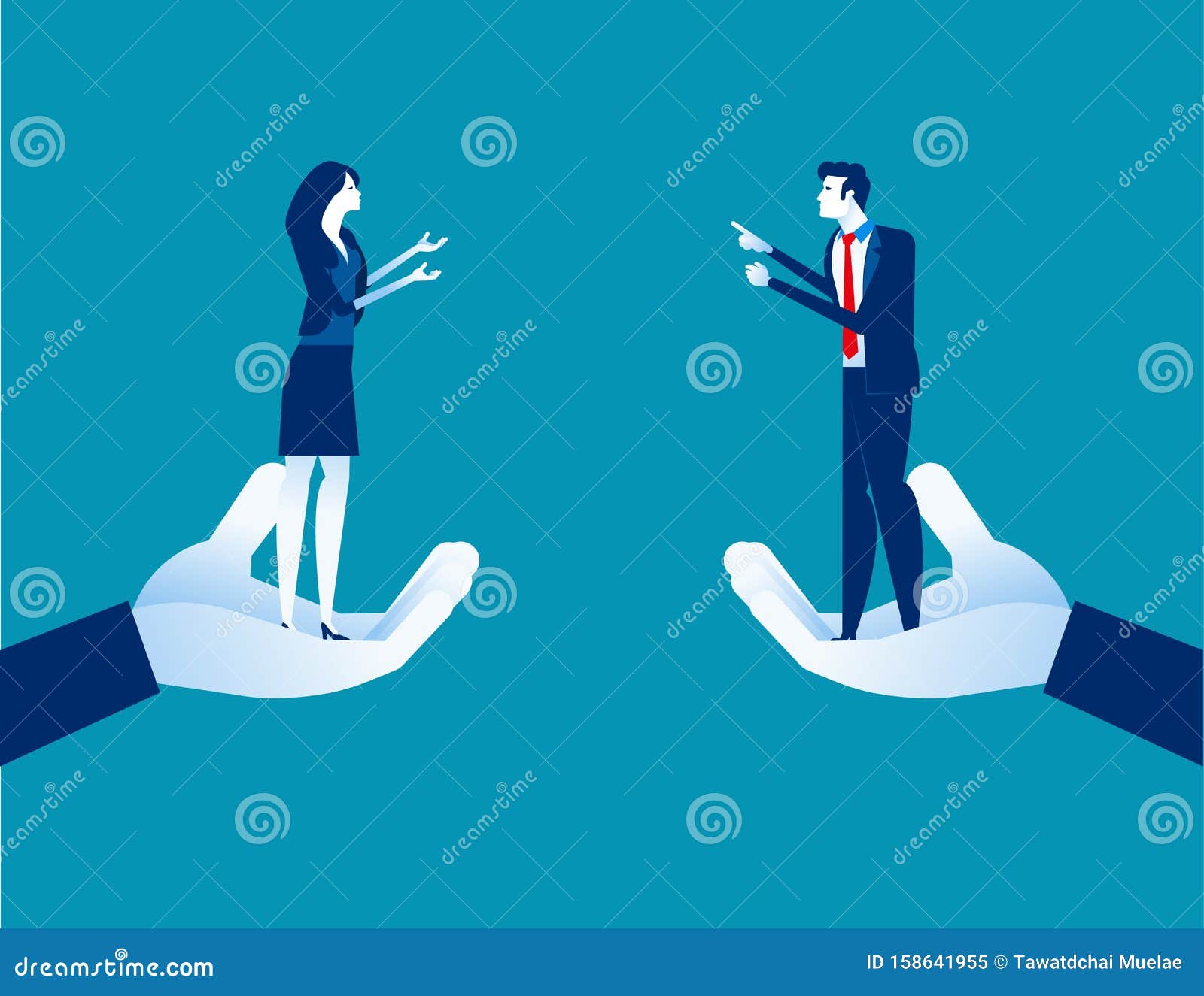Business Partner Discussing. Concept Business Vector, Supporting, Hands ...