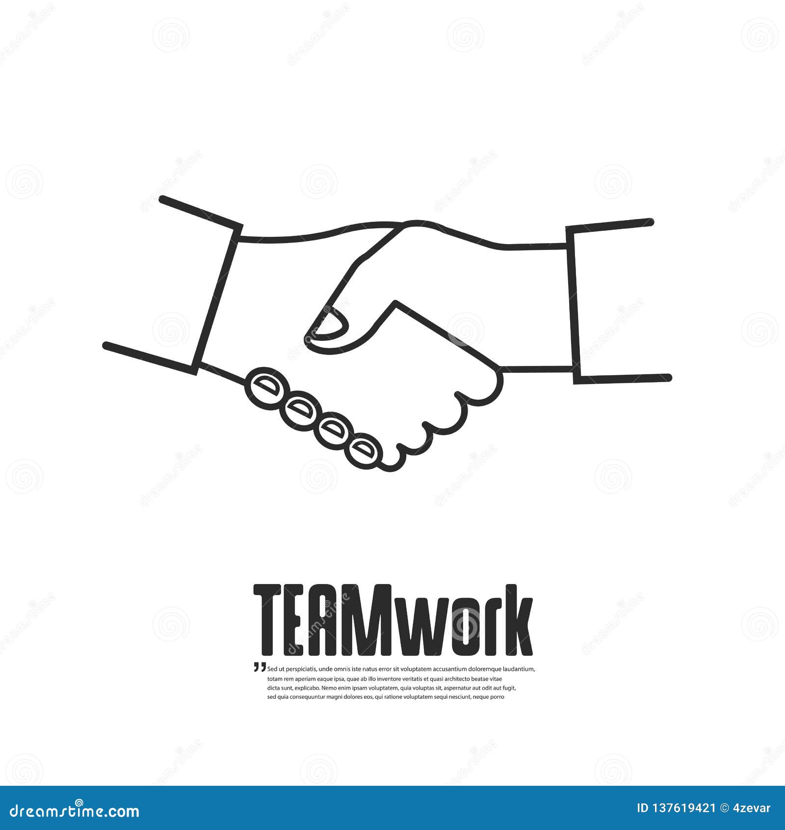 Business Partner Handshake Line Stock Illustration - Illustration of ...