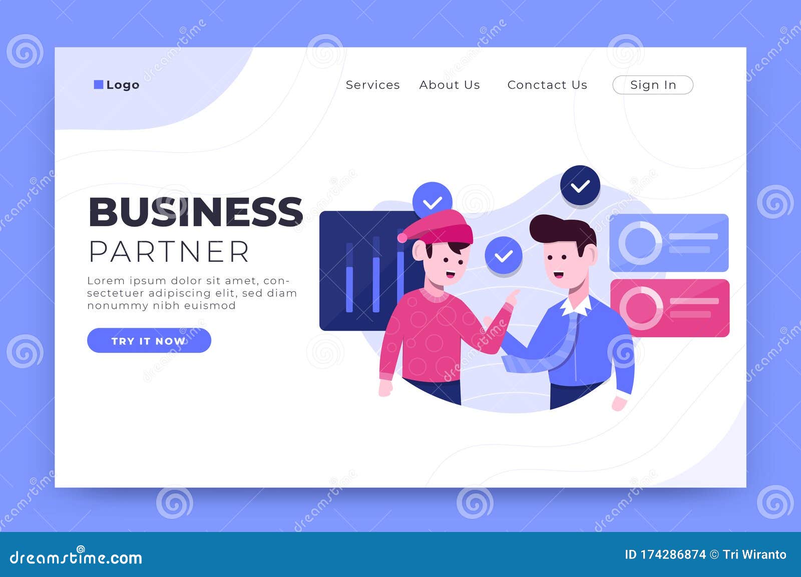 Business Partner Landing Page Template for Web and App Development ...