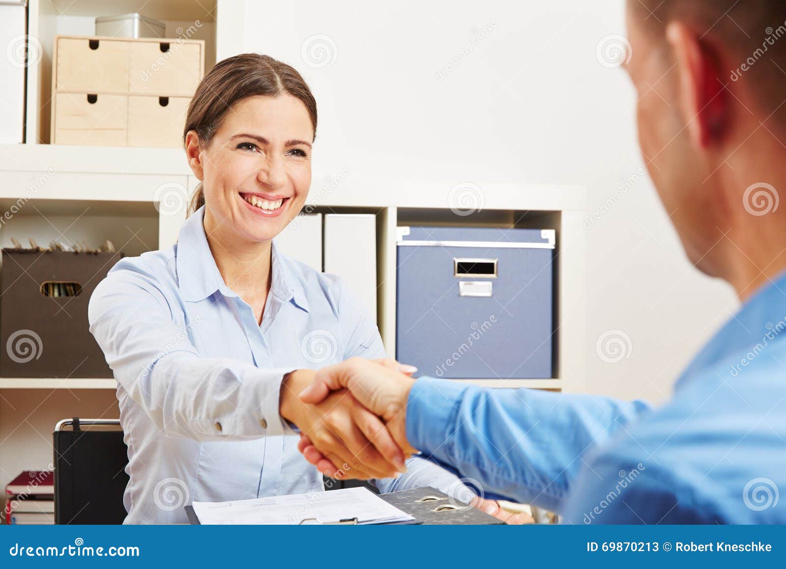 Business Partner Shake Hands in the Office Stock Image - Image of ...
